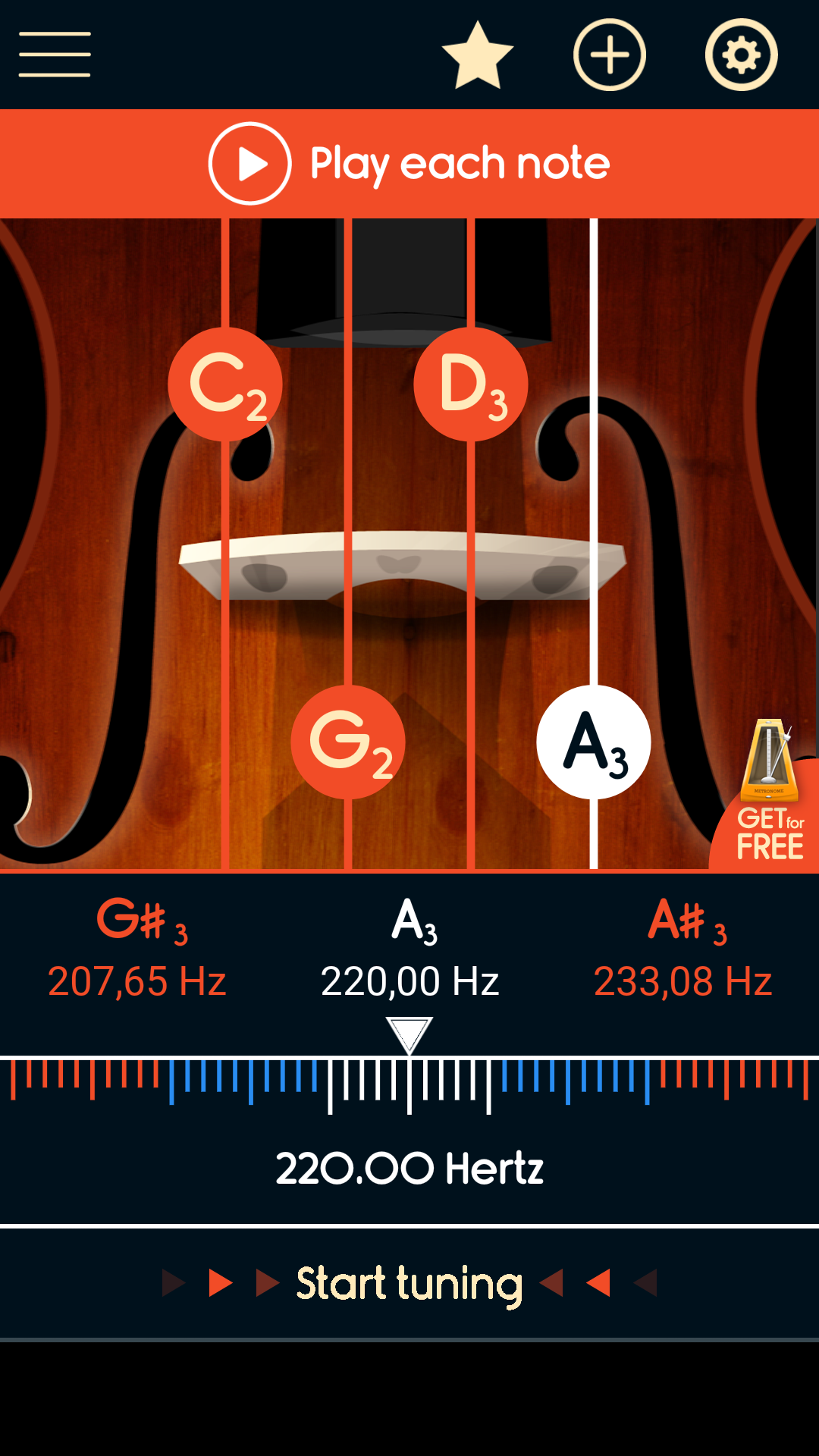 Master Violoncello Tuner - App on Amazon Appstore