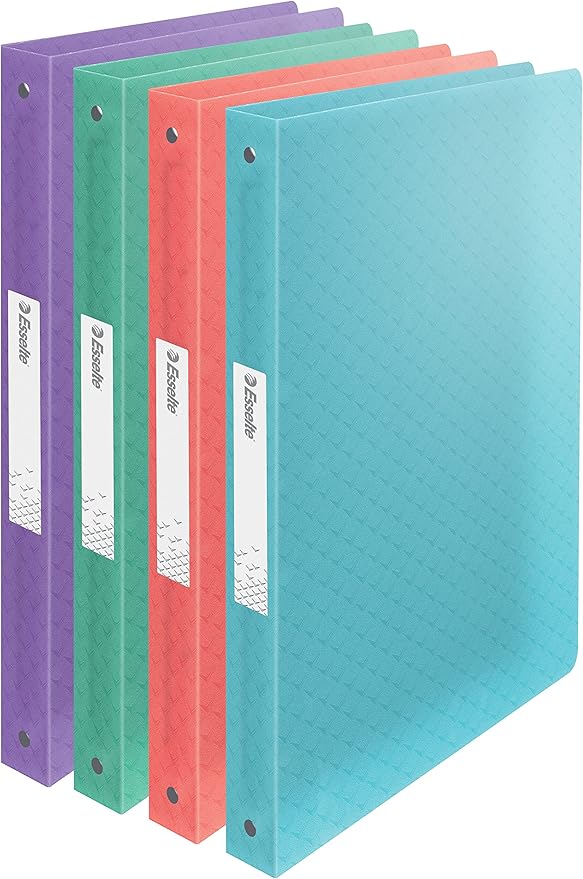 Esselte Ring Binder, 140 Sheet Capacity, 20mm Spine, 4 Ring A4 Folder ...