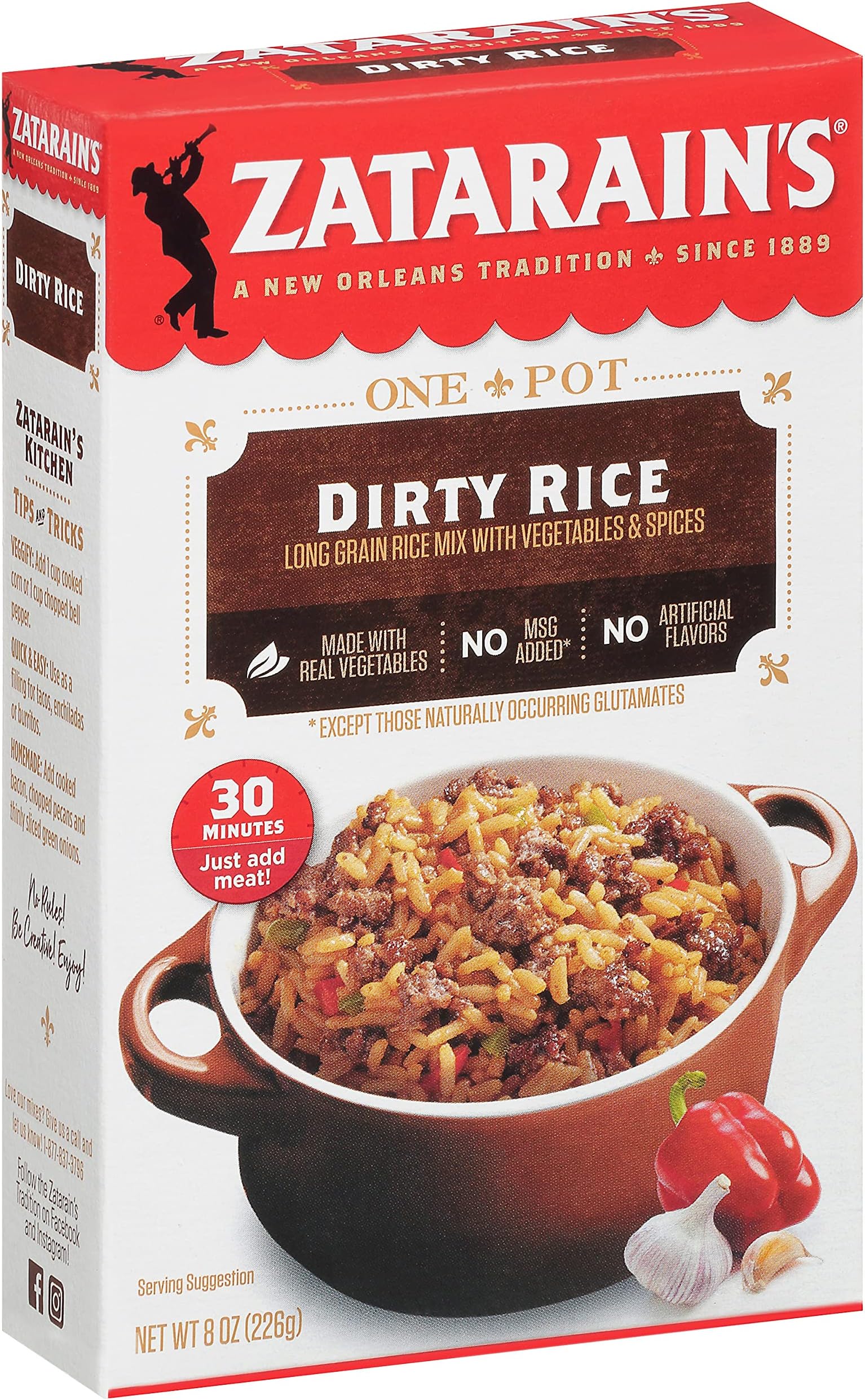 Amazon.com : Zatarain's Dirty Rice, 8 Oz (Pack of 2) : Grocery ...
