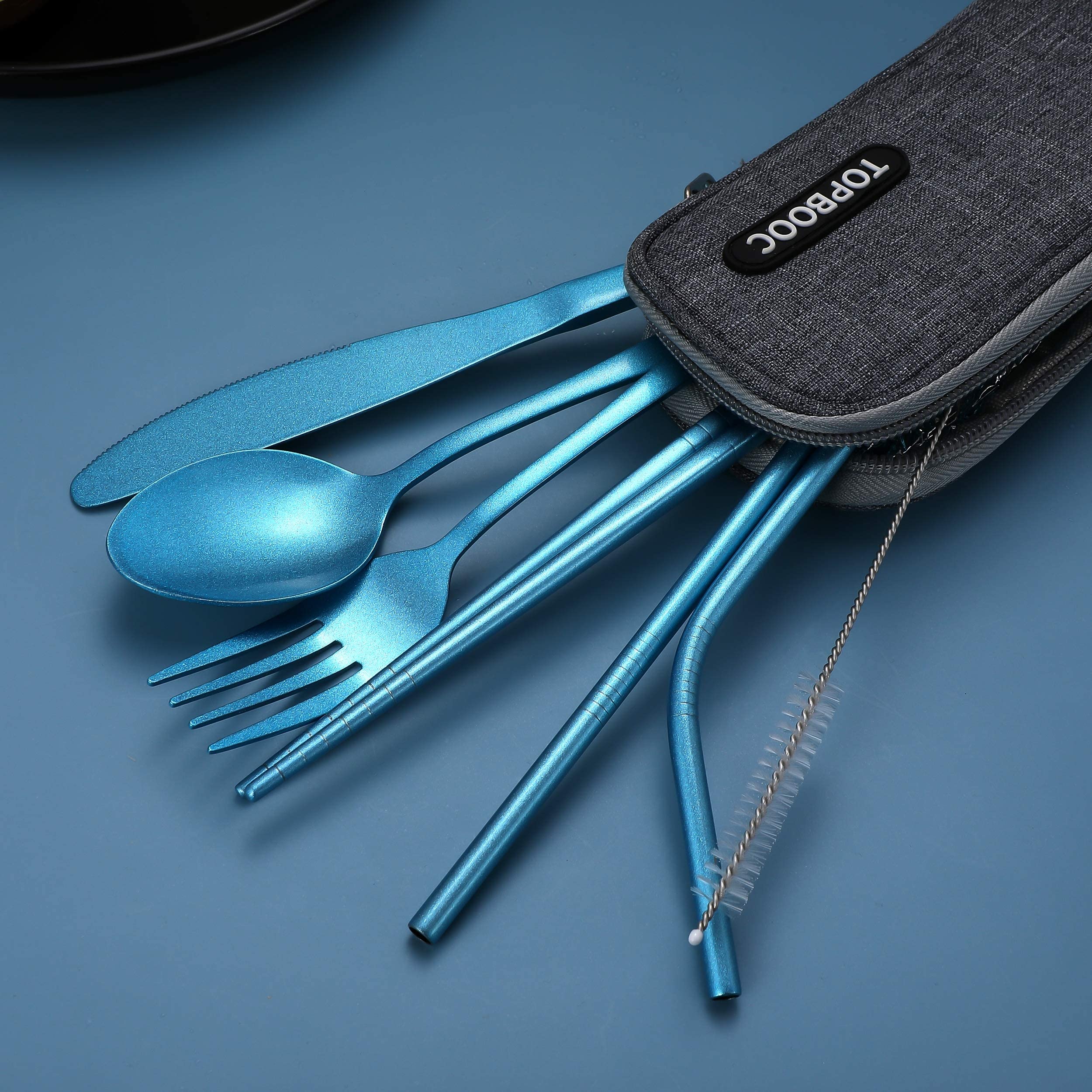 Snapklik.com : Portable Stainless Steel Flatware Set, Travel Camping ...