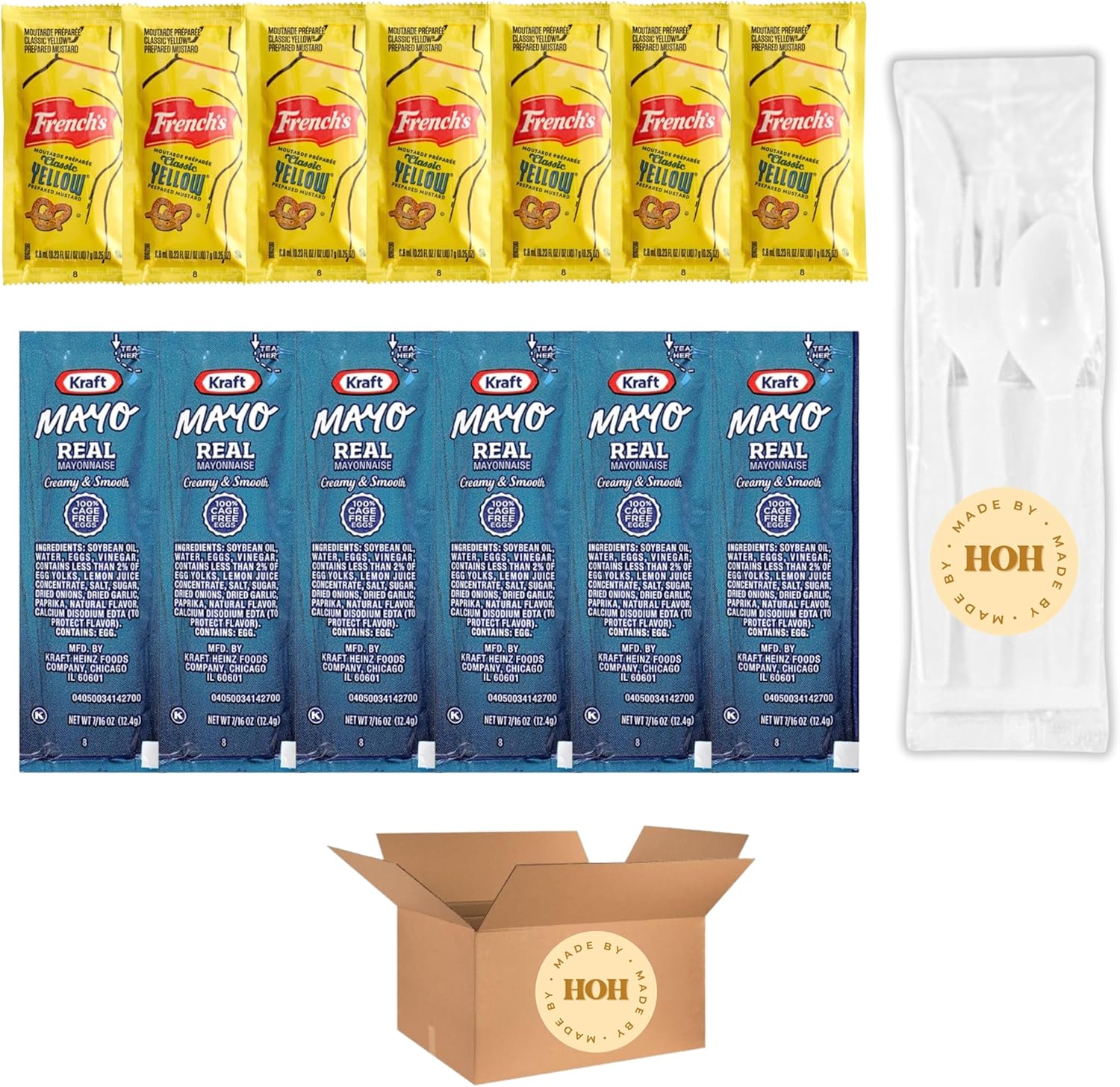 Amazon.com: Condiment Packets - 50 Total Packets - 25 counts of French ...