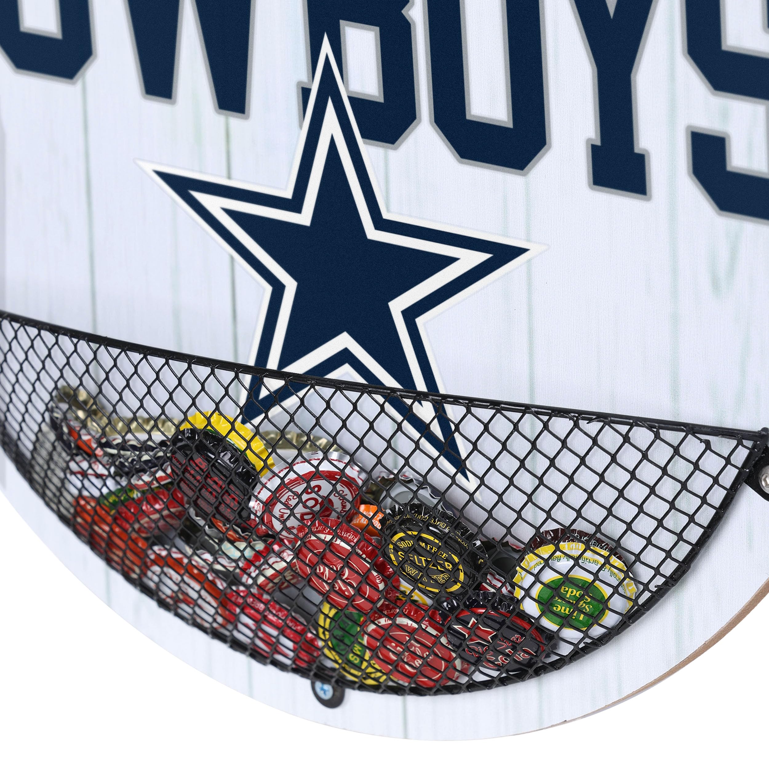 Snapklik.com : Dallas Cowboys NFL Bottle Opener Cap Catcher Wall Sign