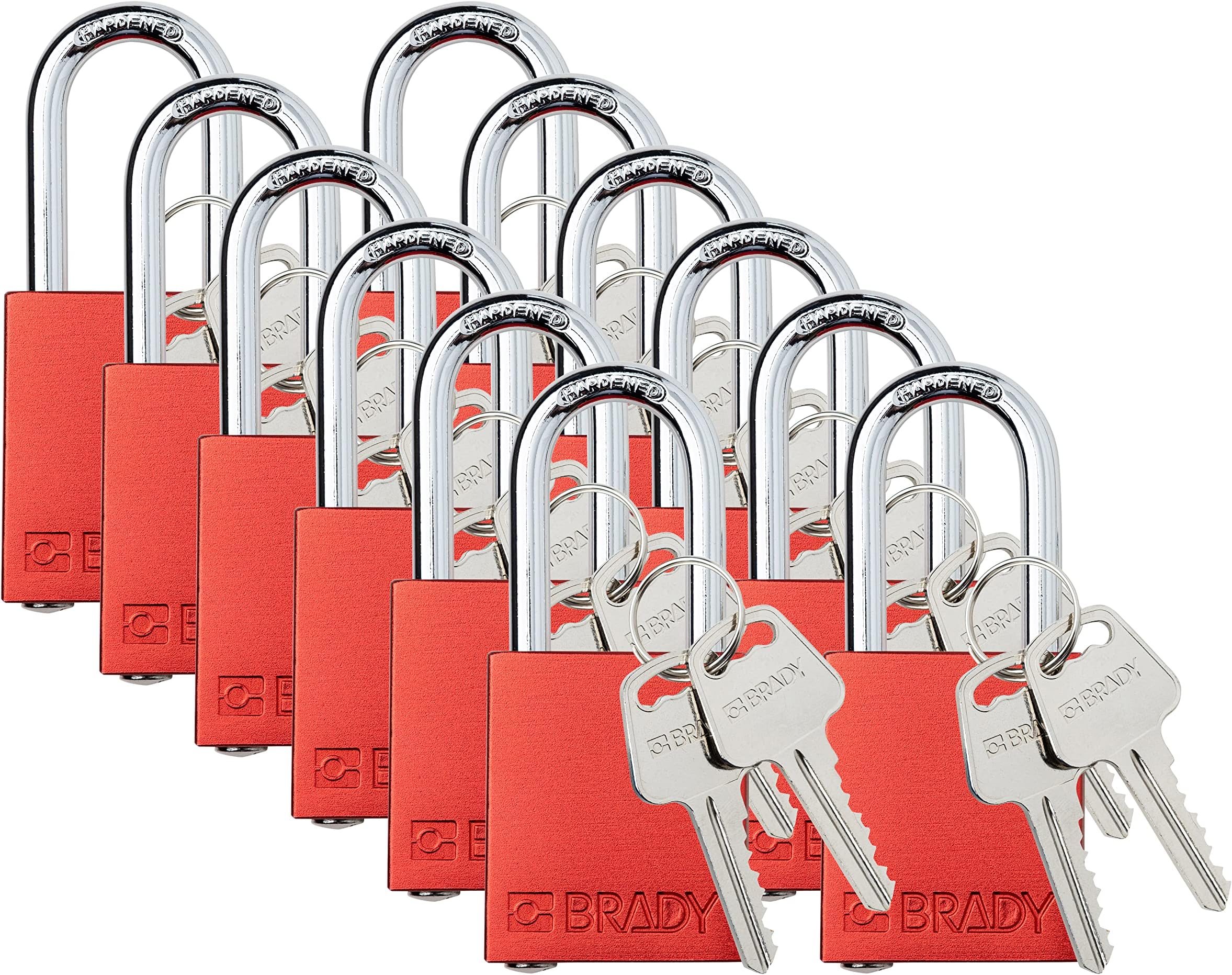 Amazon.com: TAEGIQI 10 Red Lockout Tagout Locks, keyed Different, OSHA ...
