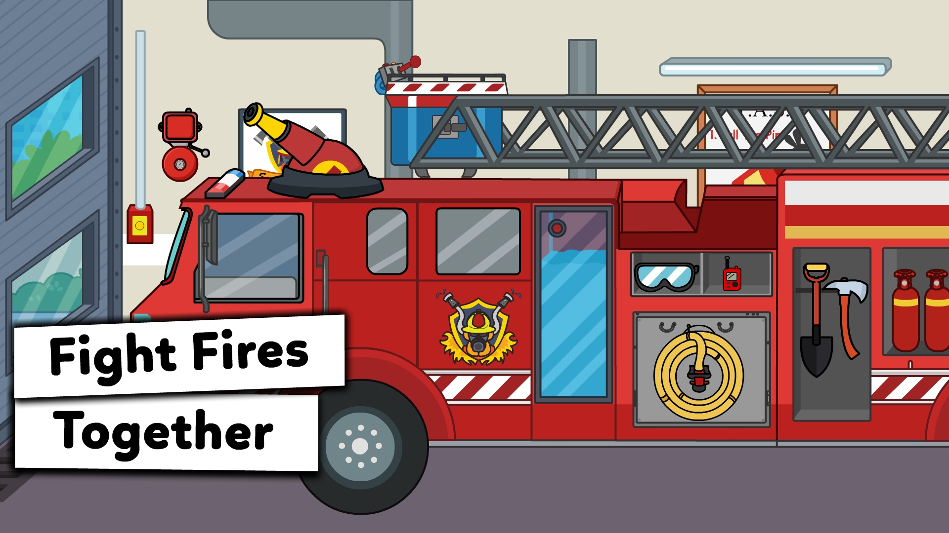 Fire Station Game Free - My Tizi Town Fire Fighter, Fire Rescue & Fire ...