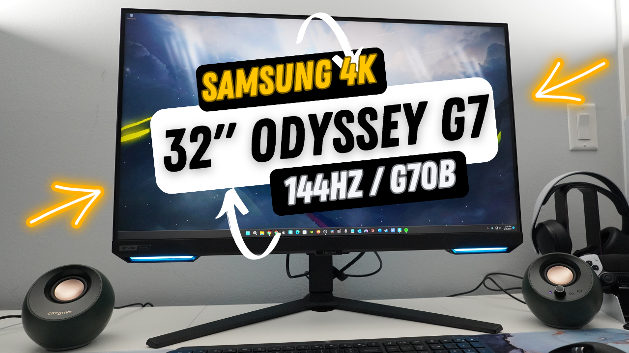 Watch Samsung 32" Odyssey G70B 4K Gaming Monitor Review on Amazon Live