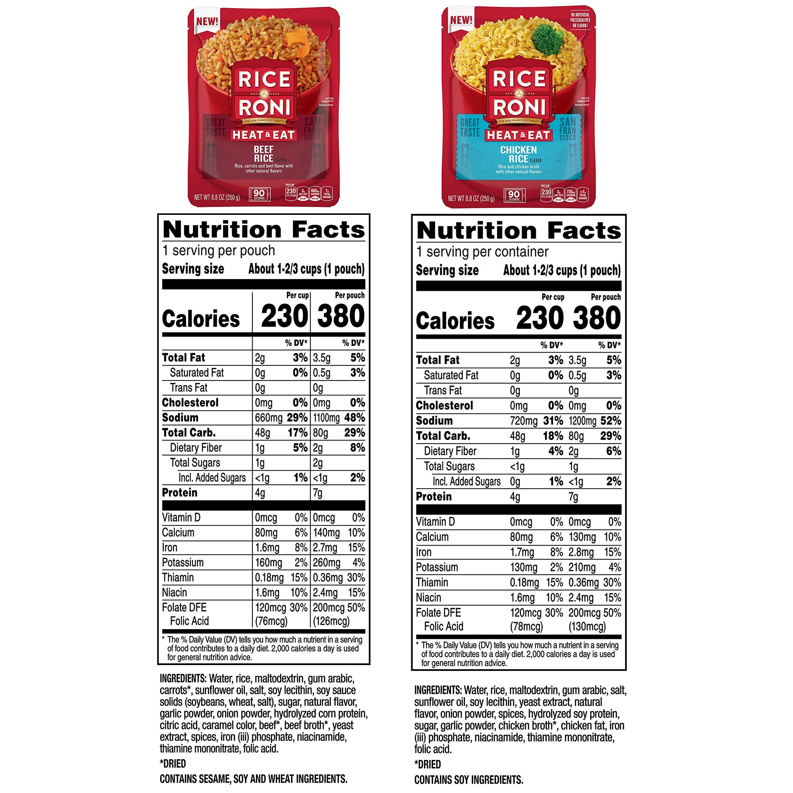 Snapklik.com : Rice-A-Roni Heat & Eat Rice, Microwave Rice, Quick Cook ...