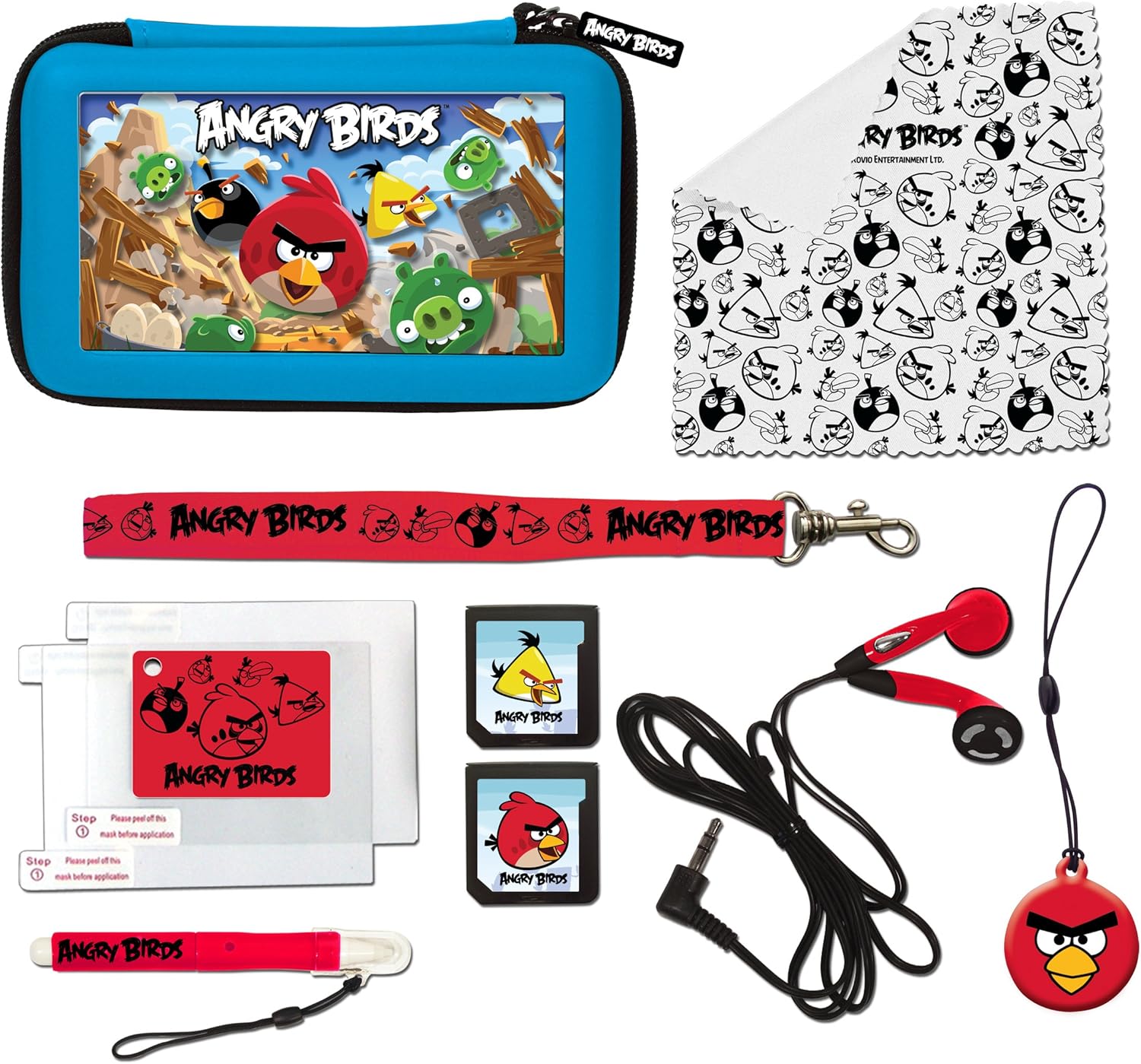 Angry Birds Stereoscopic 3D Gamer Accessory Set 11pc (Nintendo 3DS/DSi ...
