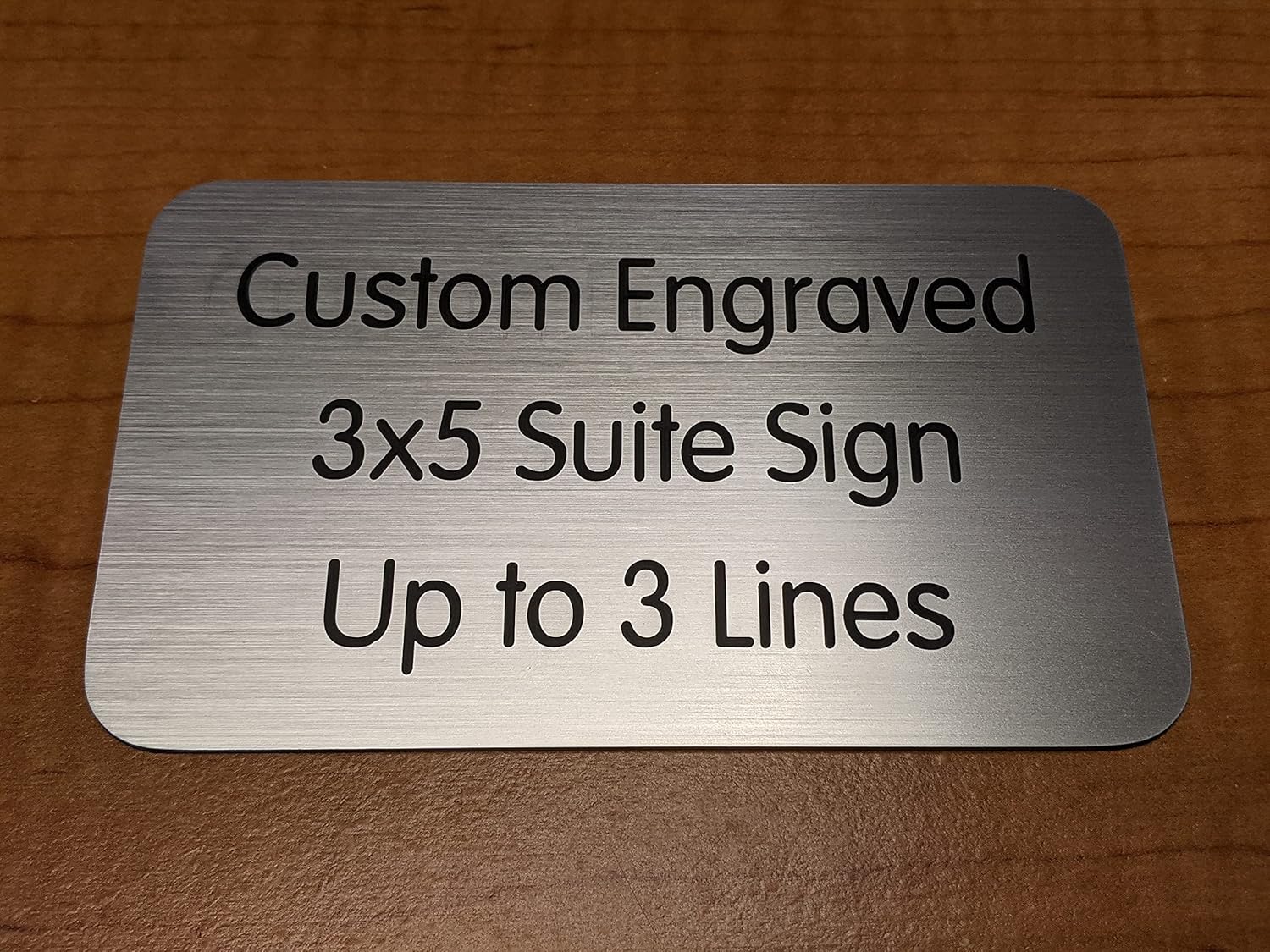 Amazon.com : Custom Engraved 3x5 Brushed Silver Finish Plastic Sign ...