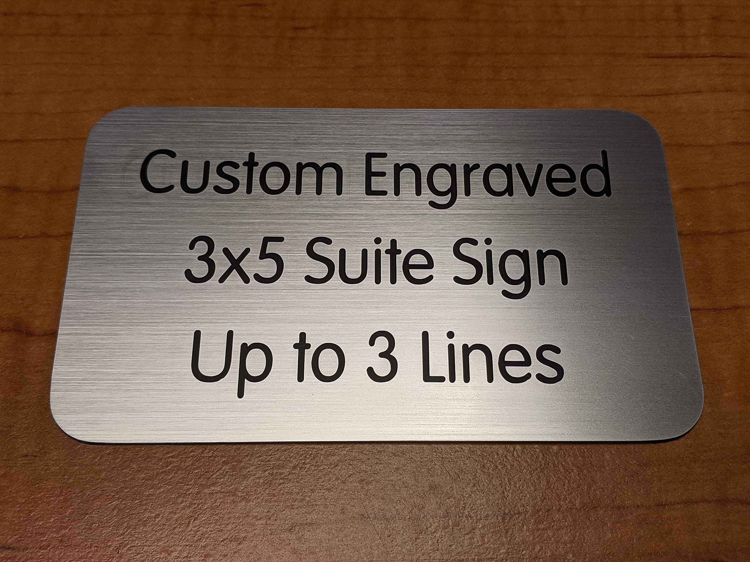 Amazon.com : Custom Engraved 3x5 Brushed Silver Finish Plastic Sign ...