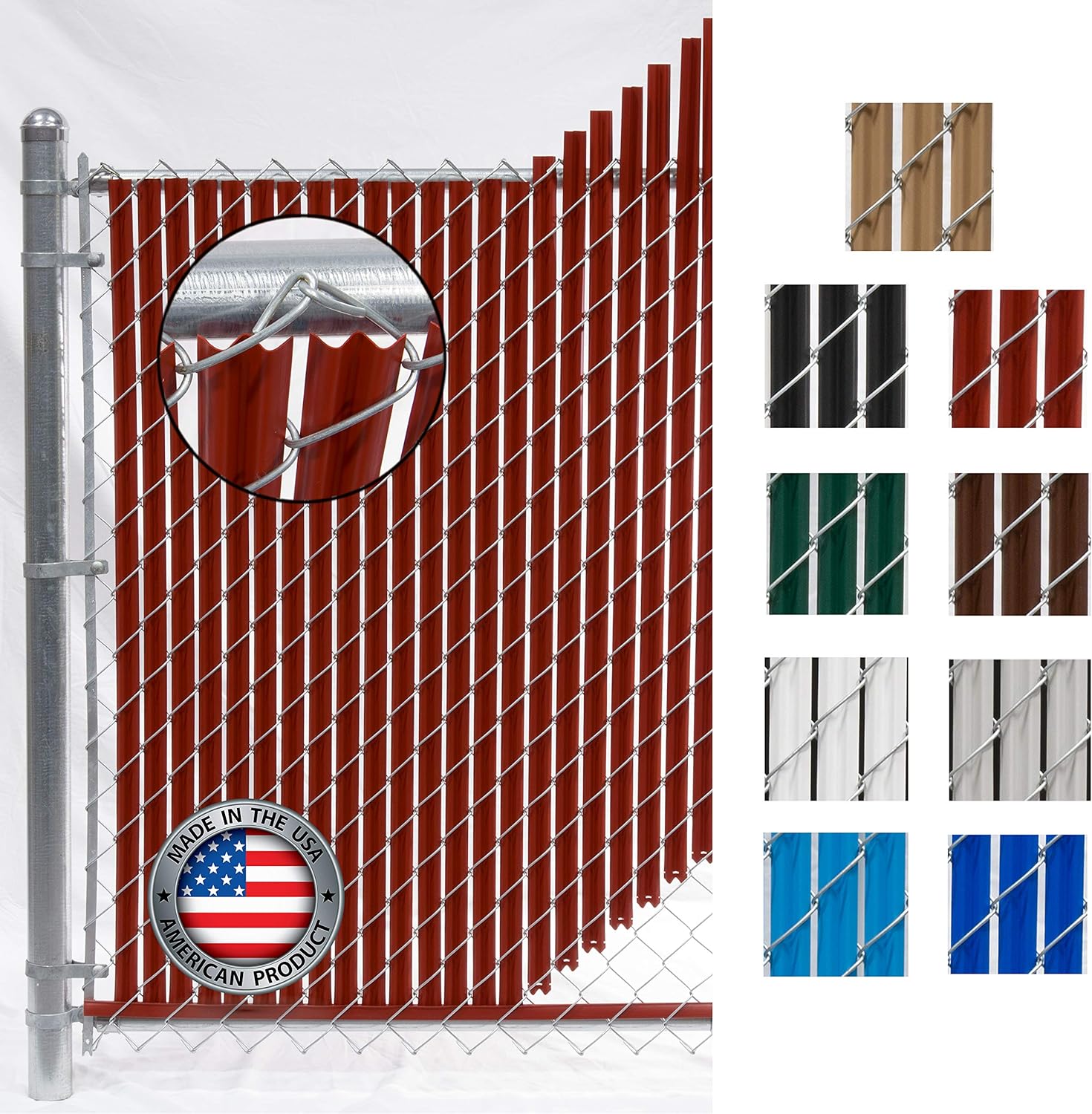 Amazon.com: FenceSource Wave Slat (9 Colors) Single Wall Bottom Locking ...