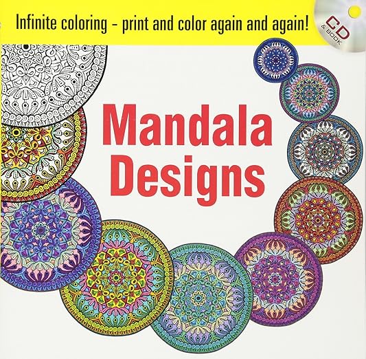 Infinite Coloring Mandala Designs CD and Book (Dover Mandala Coloring ...