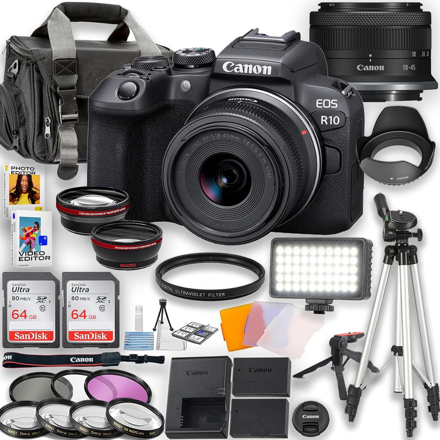 Amazon.com : Canon EOS R10 Mirrorless Camera with 18-45mm is STM Lens ...