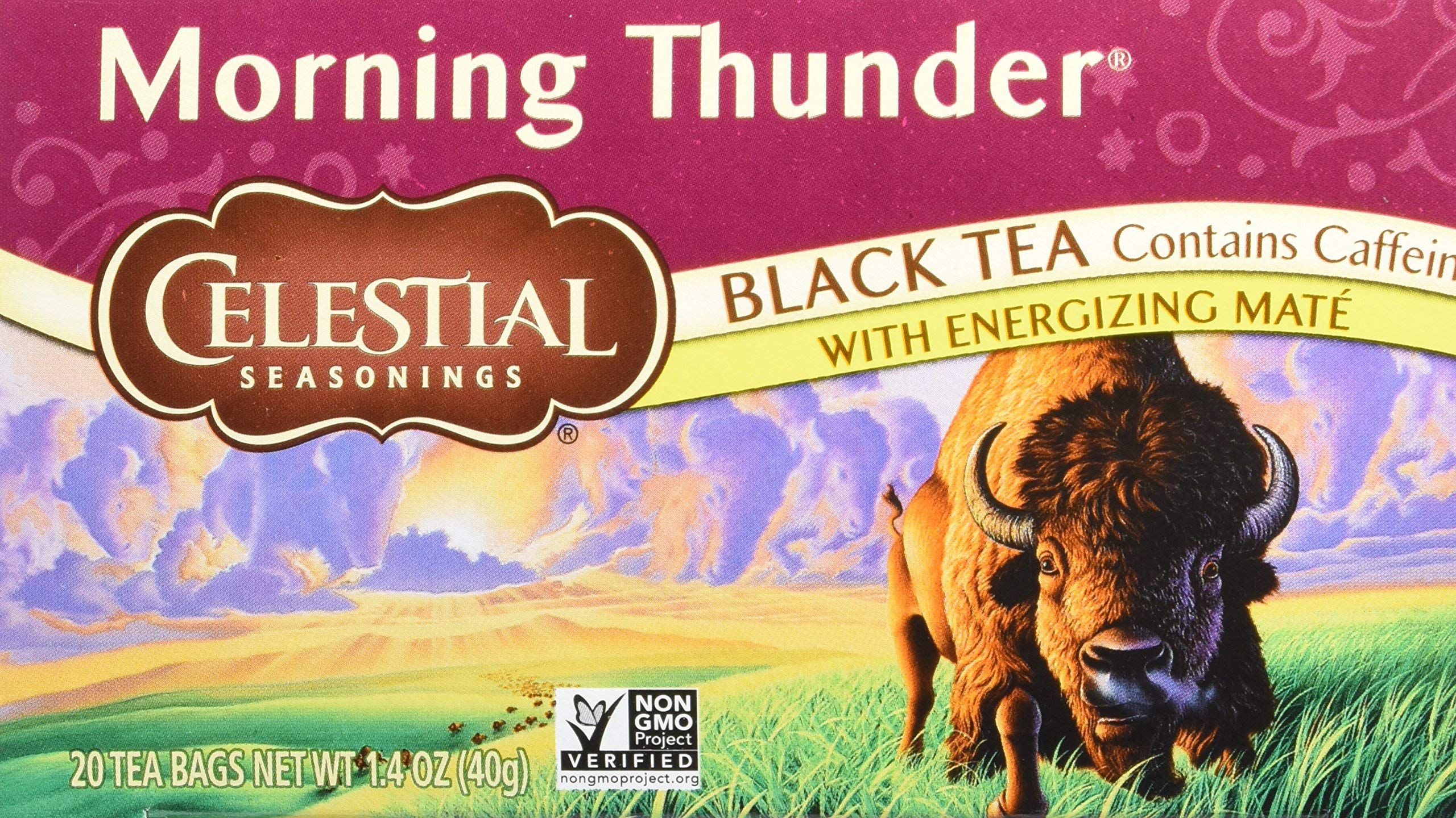 Amazon.com : Celestial Seasonings Black Tea Morning Thunder, 20-count ...