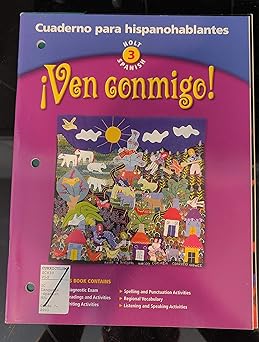 Amazon | Ven Conmigo Level 3, Grade 10 Cuaderno Para Hispanohablantes ...