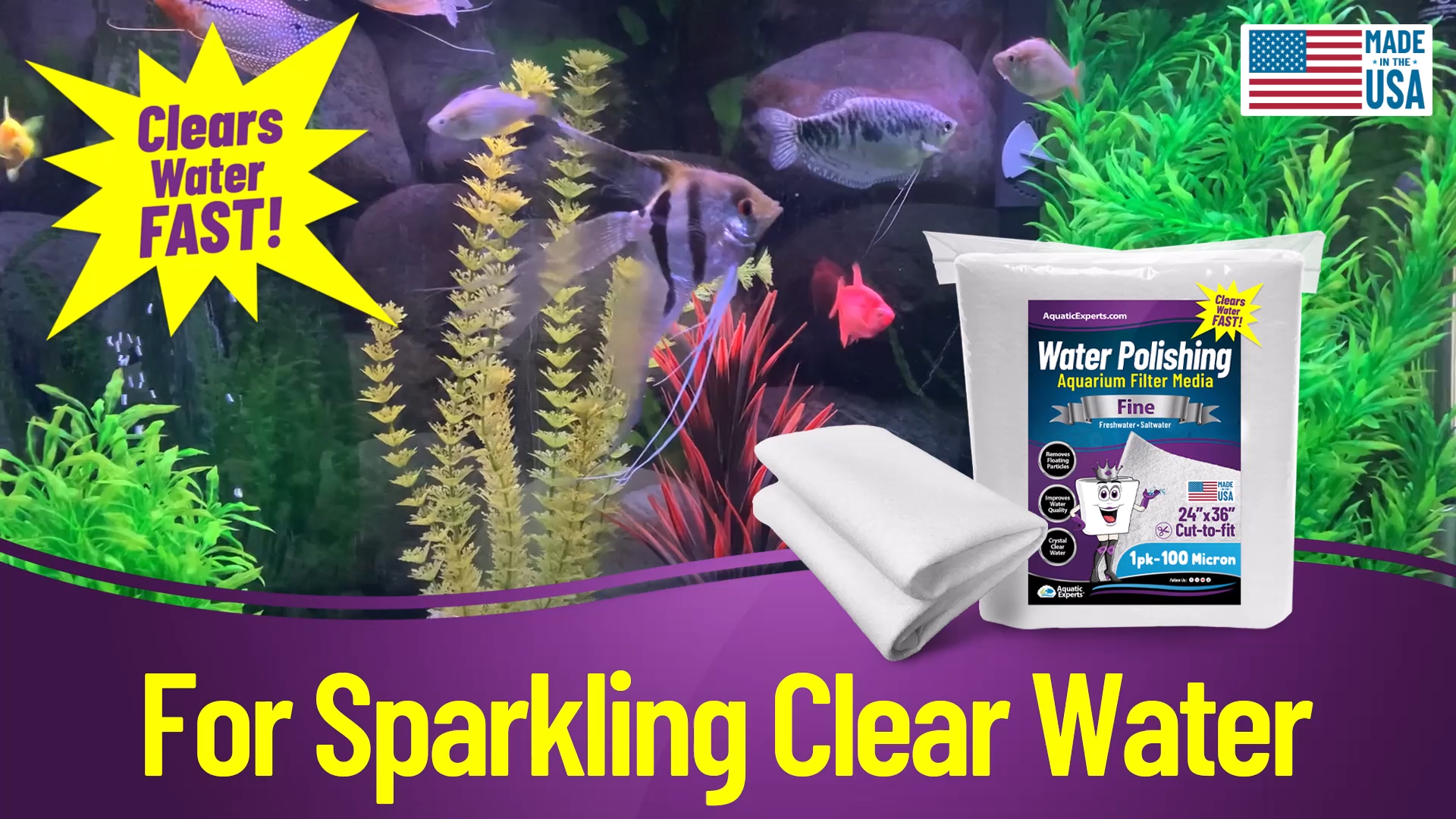 Watch Aquarium Water Polishing Pad, For Sparkling Clear Water! on ...