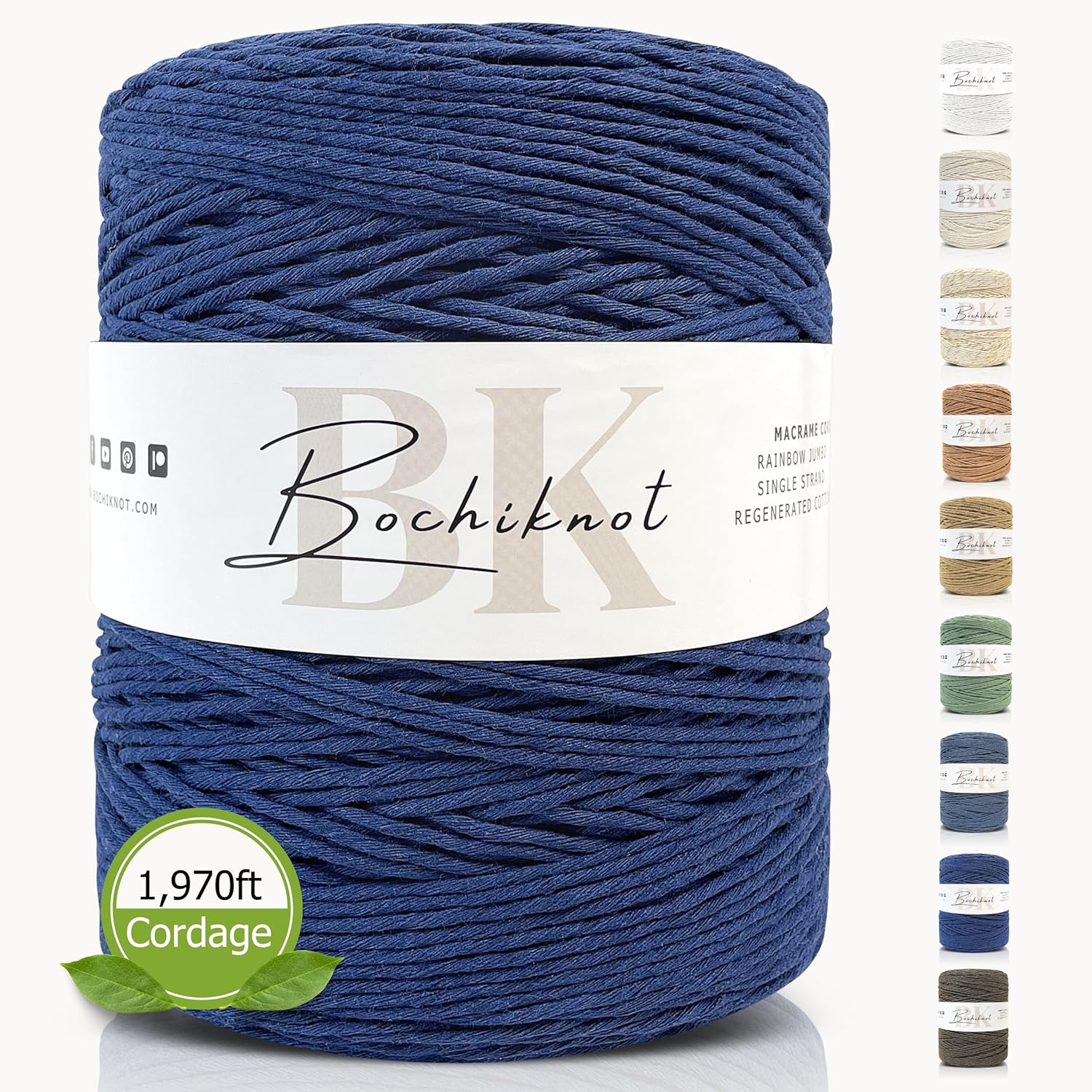 Amazon.com: BOCHIKNOT Bulk Macrame Cord 3mm x 650yds - Single Strand ...