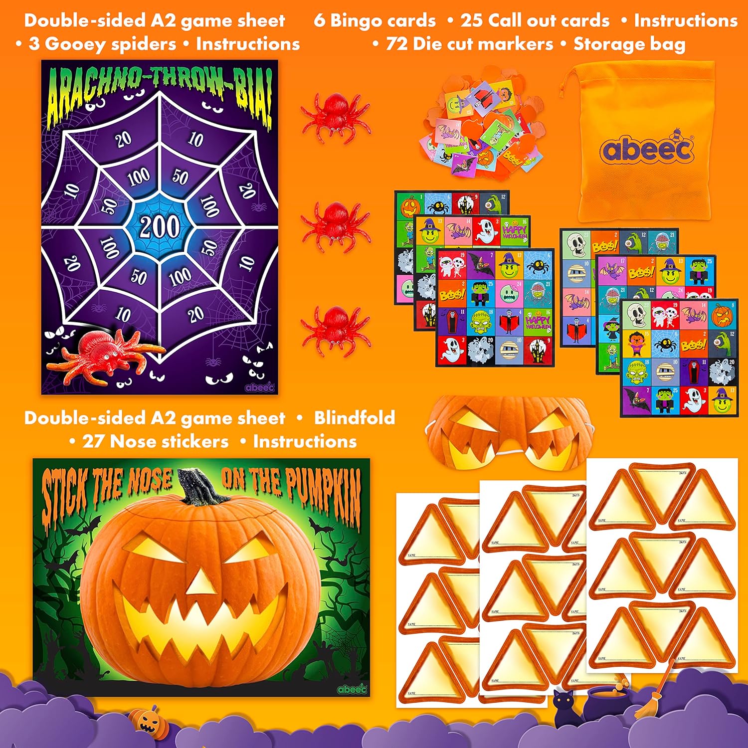 abeec Halloween Party Games Box – Halloween Games For Children – Kids ...