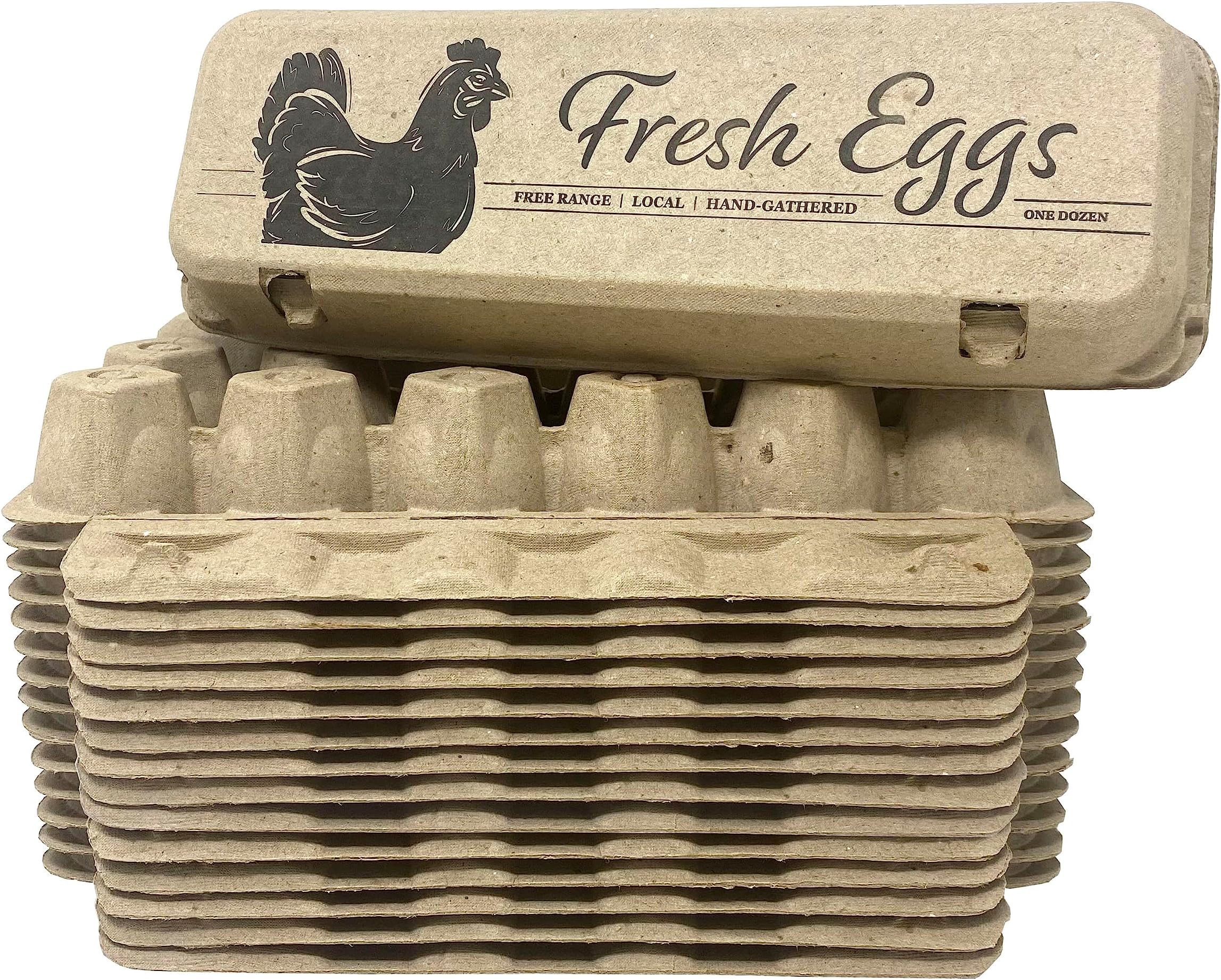 Amazon.com: Cackle Hatchery Printed Paper Pulp Egg Cartons - Fresh Eggs ...