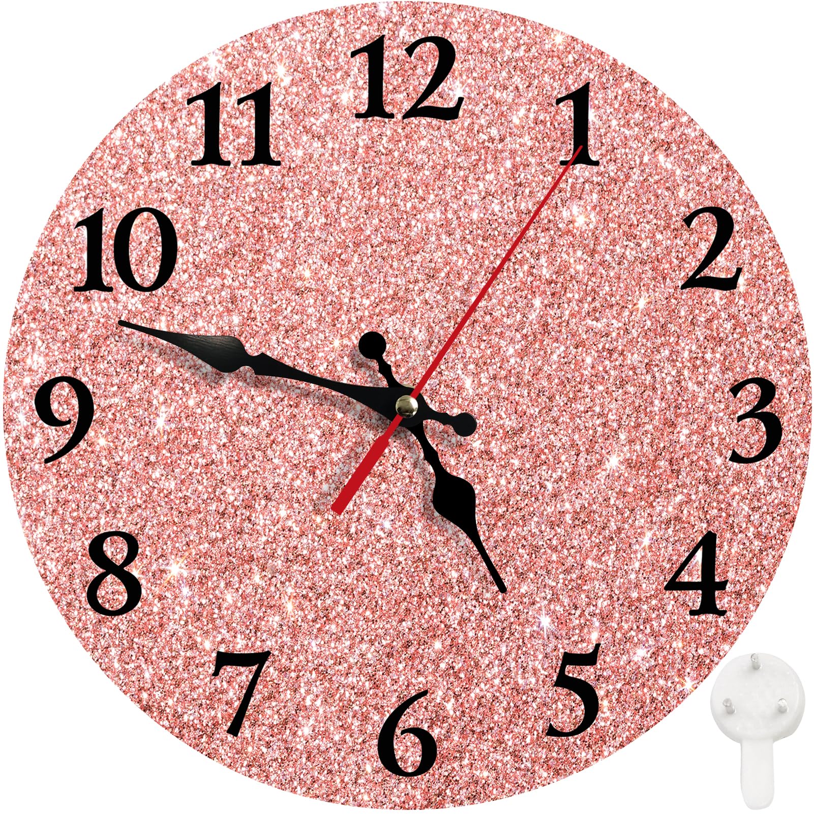 Amazon.com: Britimes Round Wall Clock Silent Non-Ticking Battery ...