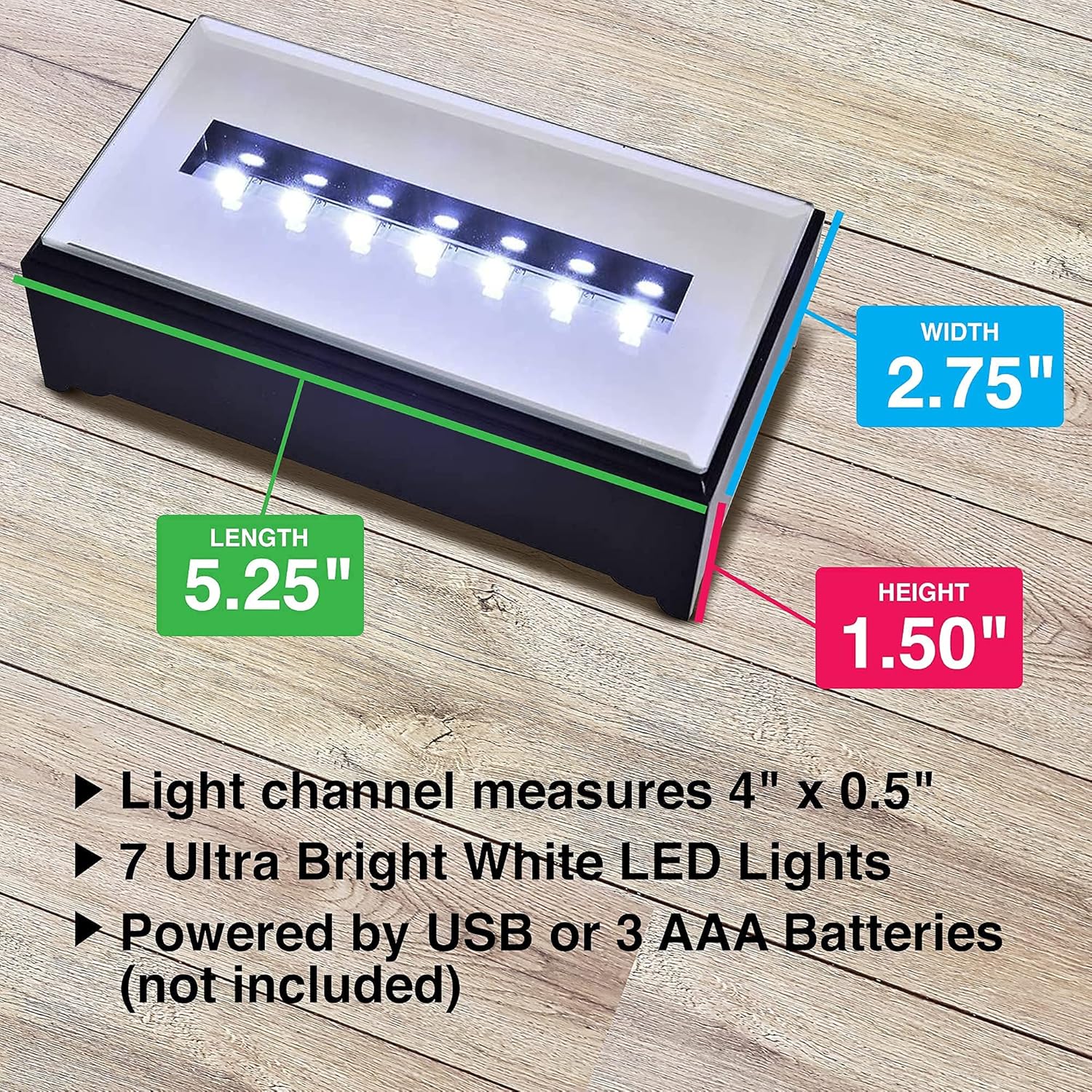 Buy ASENTE 7 LED White Light Stand Base Rectangle Display Pedestal for ...