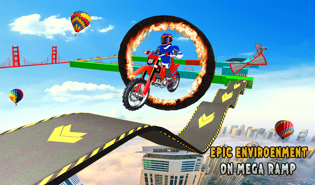 Ramp Bike Impossible Racing Games: Extreme Grand Track Auto Highway ...