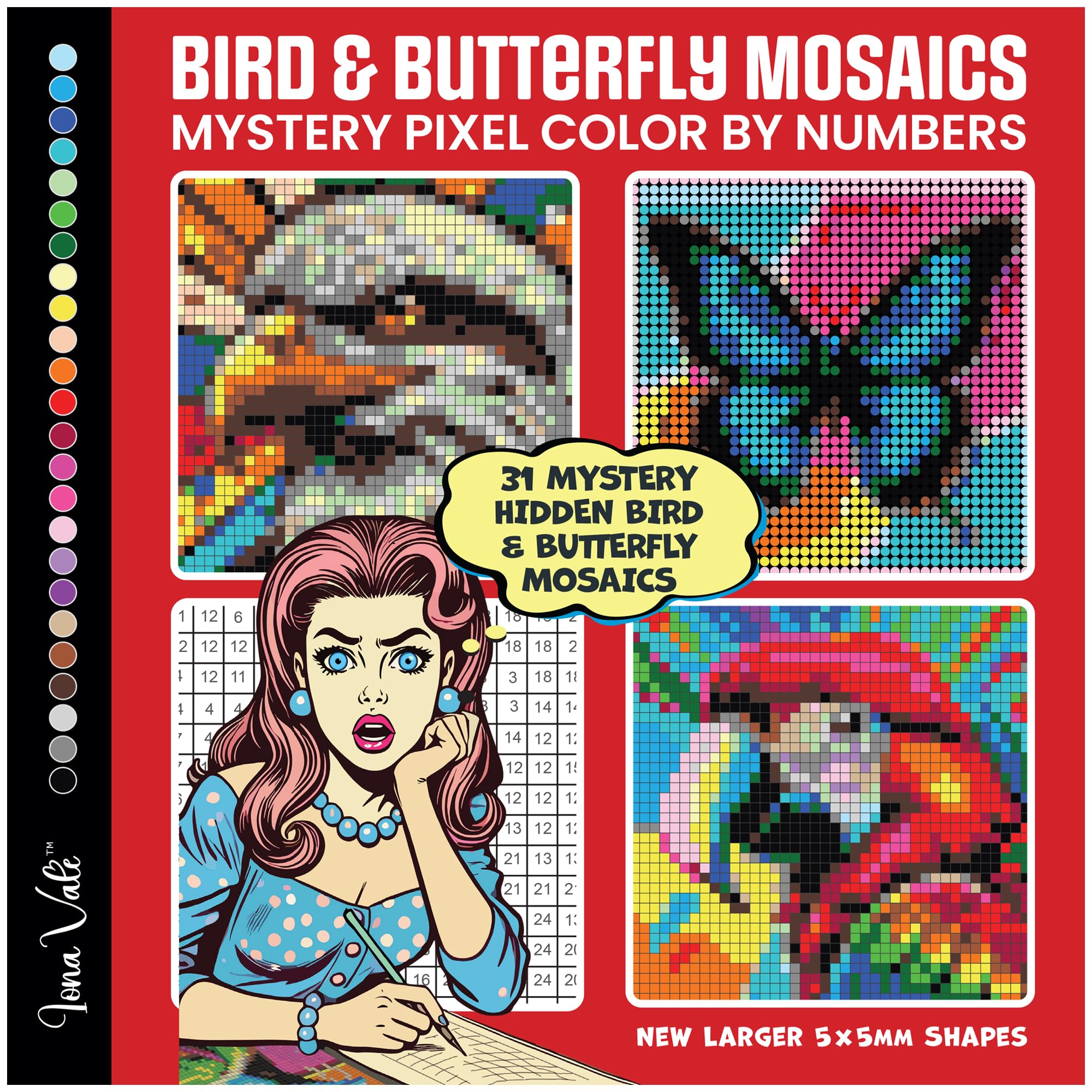 Amazon.com: Mystery Mosaics Color by Number Coloring Book: 31 Pixel Art ...