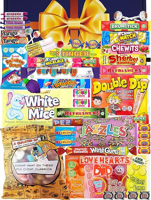 Tasty 80s Retro Sweets Gift Box Hamper: Deluxe Birthday Idea: Perfect ...