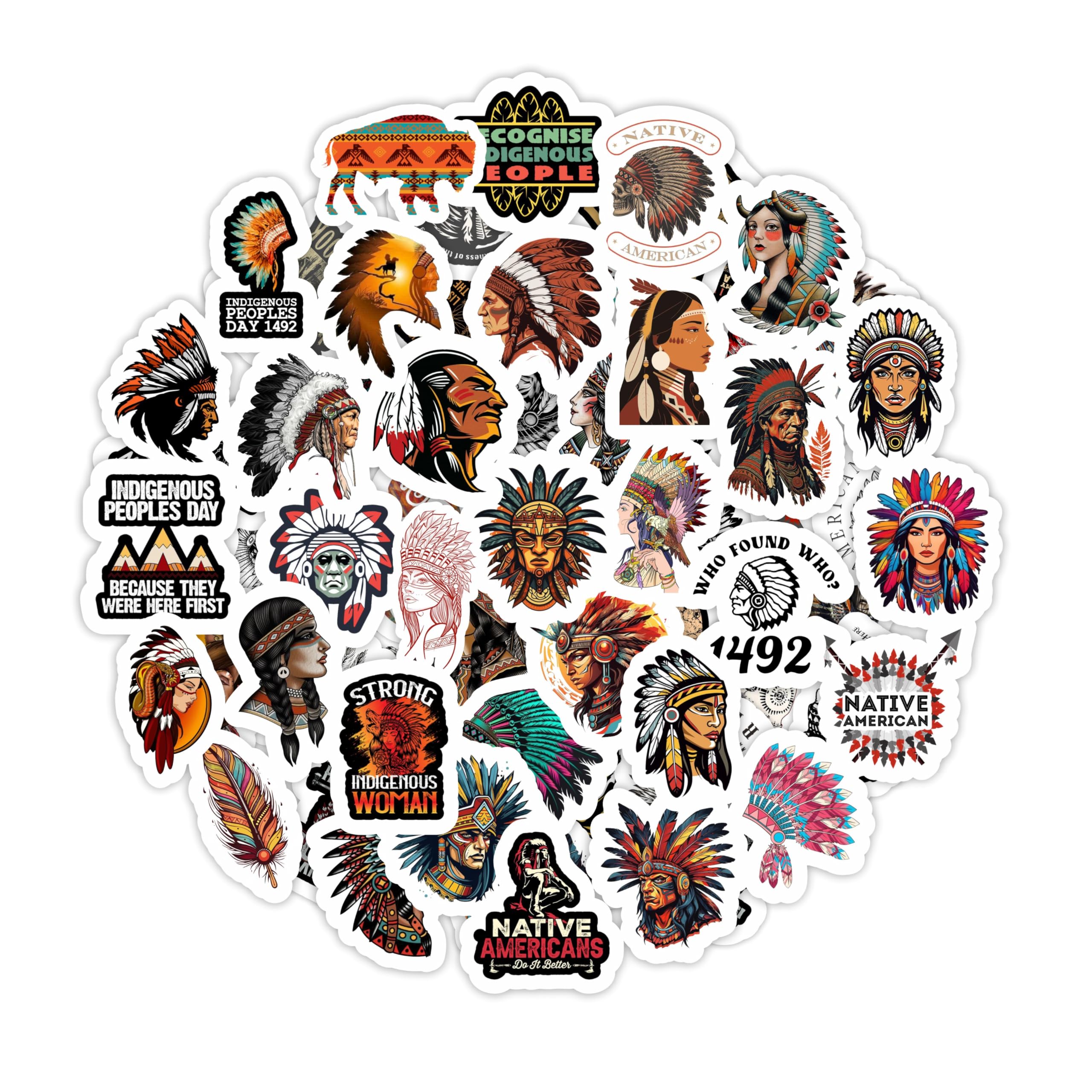 Amazon.com: 100Pcs Native American Stickers for Water Bottle and Laptop ...