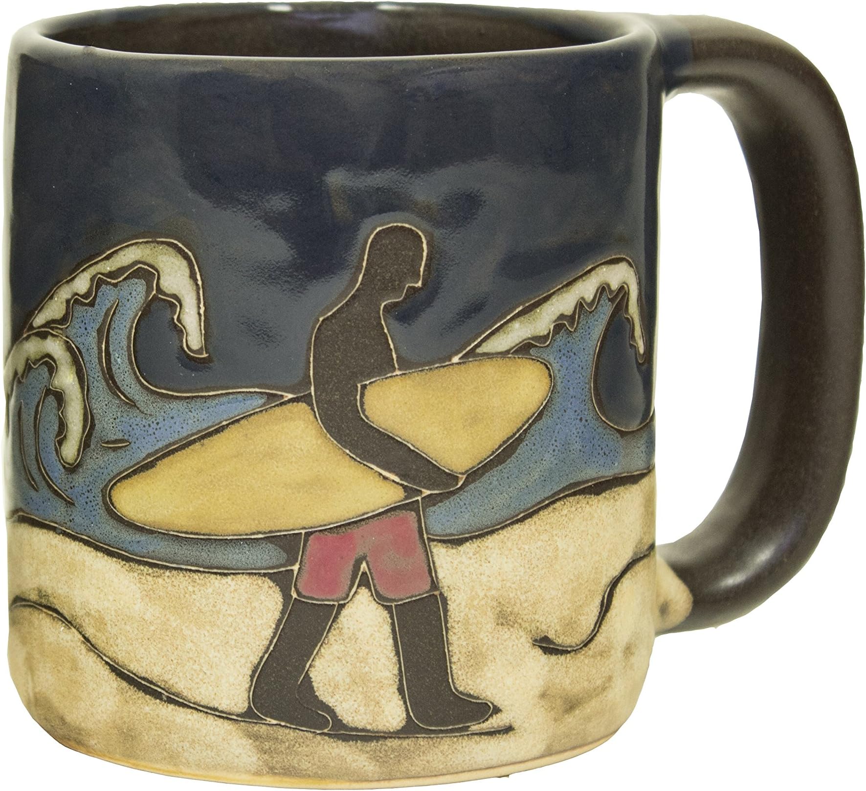 Amazon.com | Mara Stoneware Mug - Surfer - 16 oz (1): Coffee Cups & Mugs