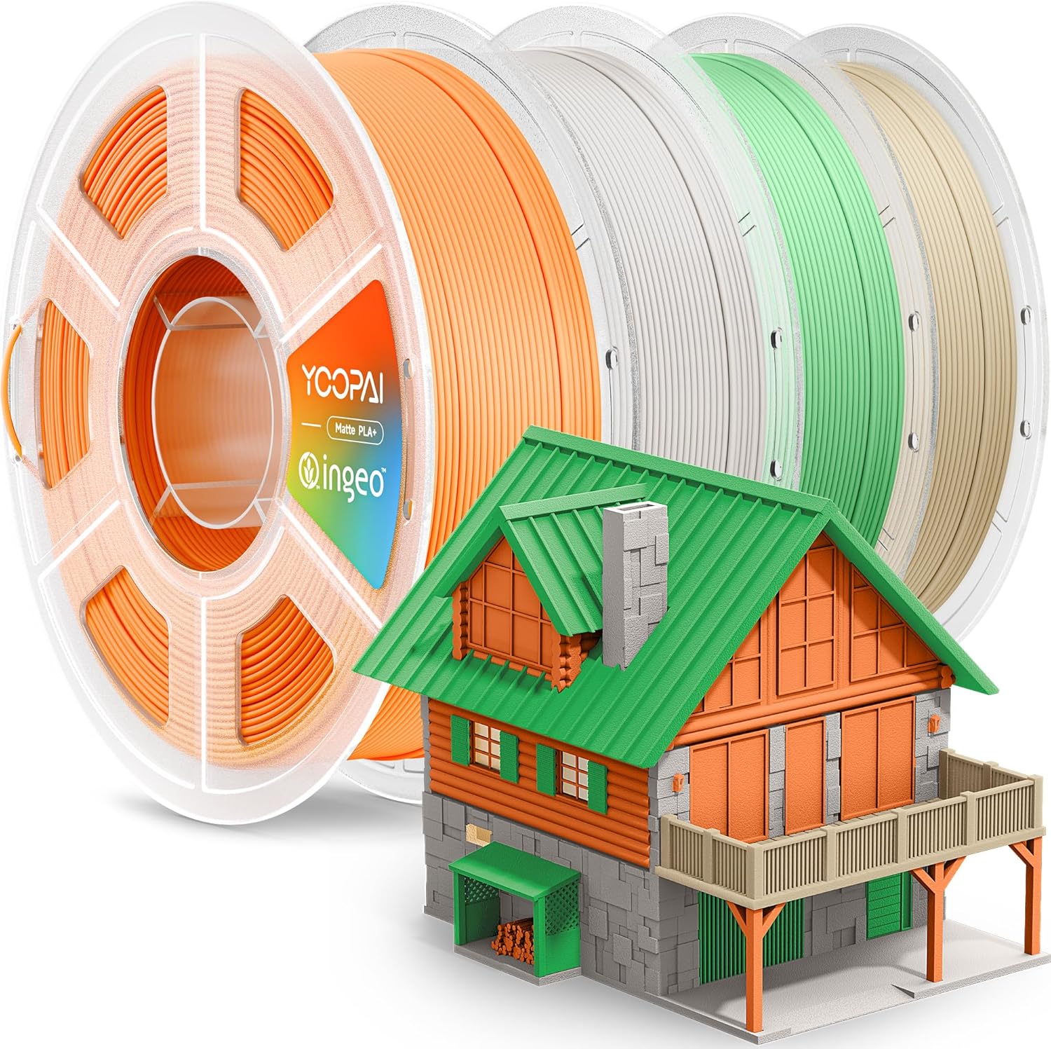 Amazon.com: YOOPAI PLA+ Matte Filament 1.75mm, 4KG (8.8lbs) 3D Printer ...