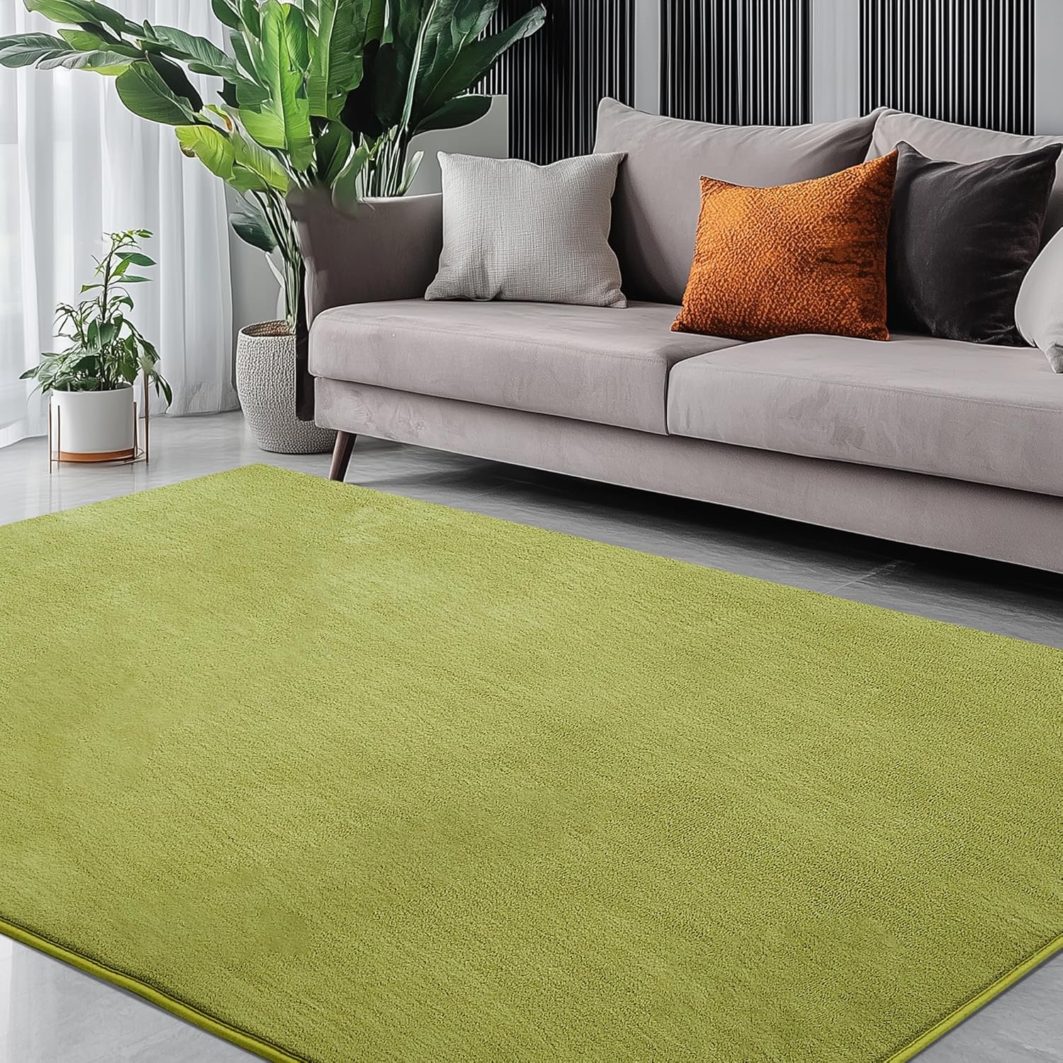 Amazon.com: Andency 4x6 Area Rug for Bedroom, Green Soft Thickened ...