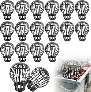 YKUKIZEE 16PCS Gutter Guards Roof Gutter Downpipe Leaf Guard, Flexible ...