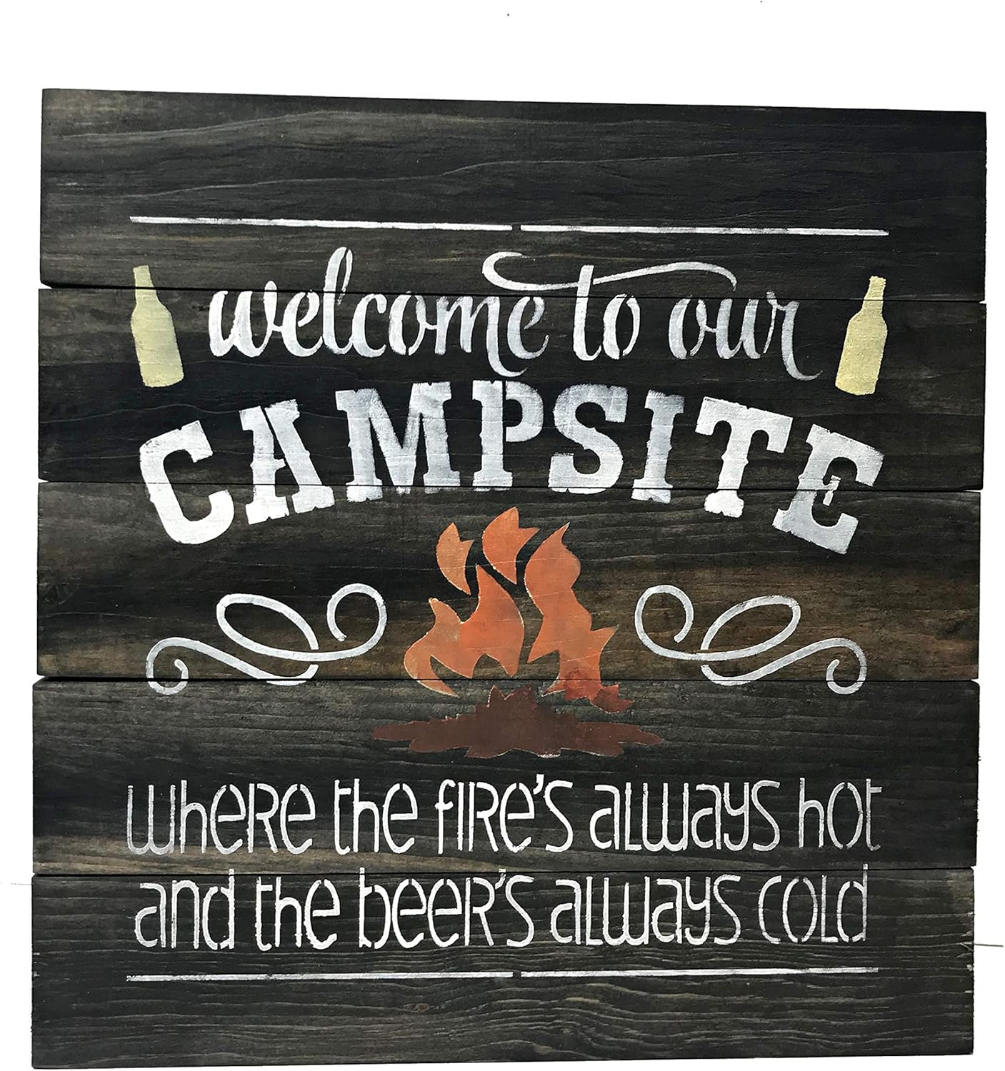 Amazon.com: Woodticks Rustic Camping Sign, Welcome to Our Campsite ...