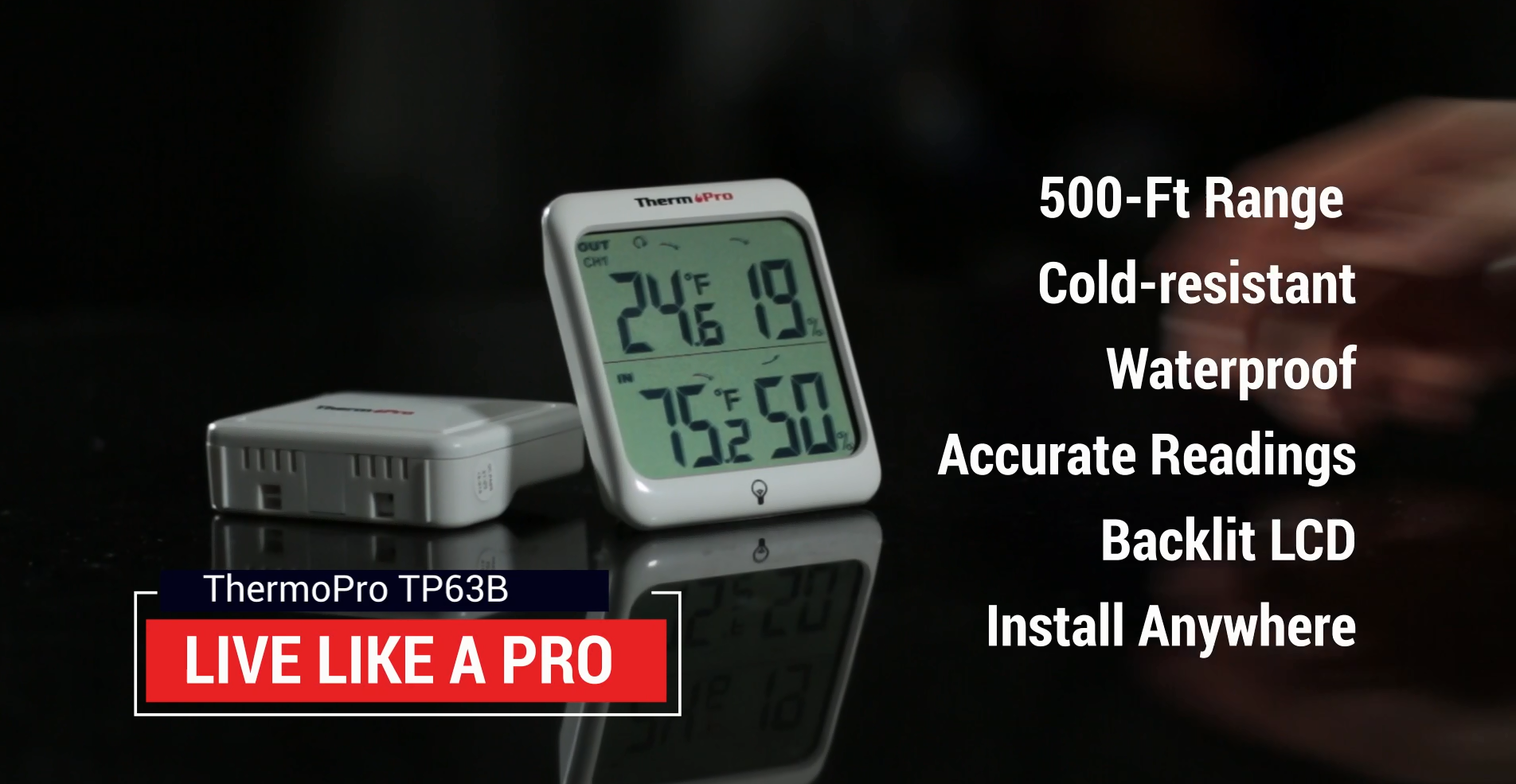 Watch ThermoPro TP63B Indoor Outdoor Thermometer Wireless on Amazon Live