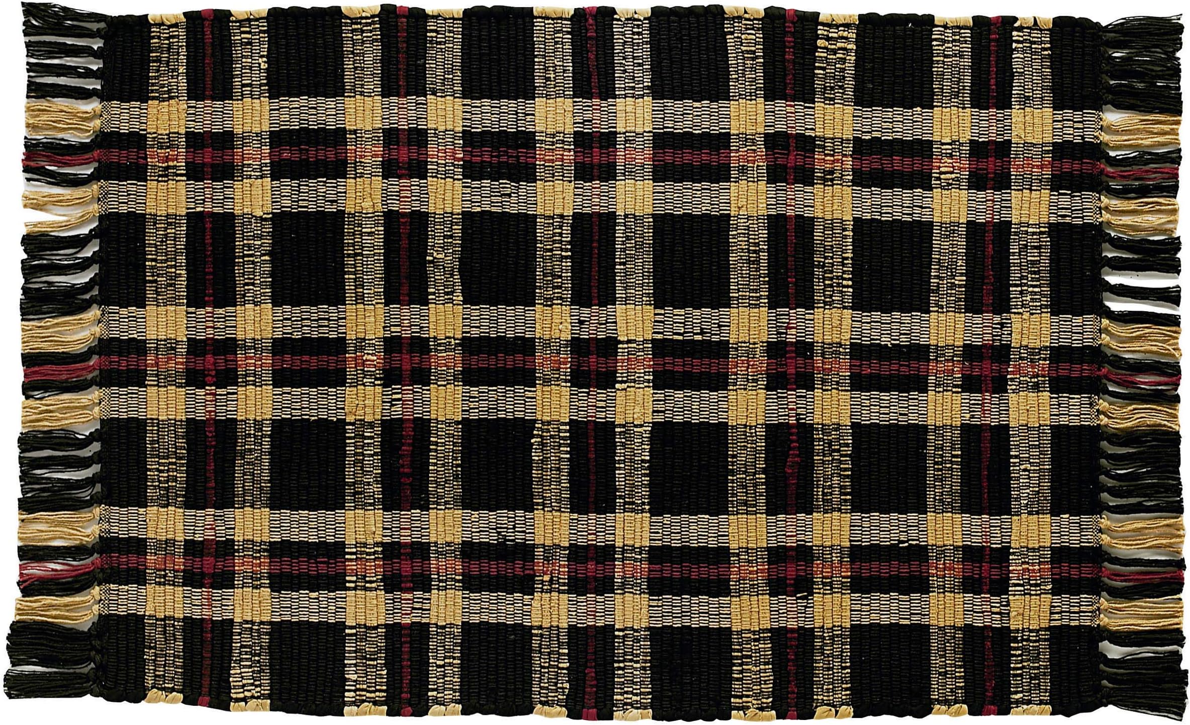 Amazon.com: Park Designs 315-25R Sturbridge Rag Rug, 24" x 42", Black ...