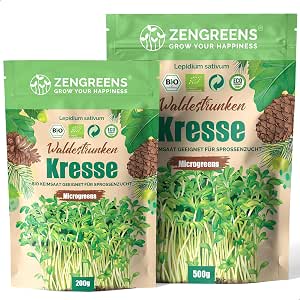 ZenGreens® - Bio Kresse Sprossen Samen - Wähle zwischen 200g und 500g ...