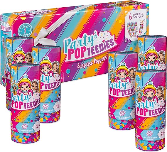 Amazon.com: Party Popteenies – Party Pack – 6 Surprise Popper Bundle ...