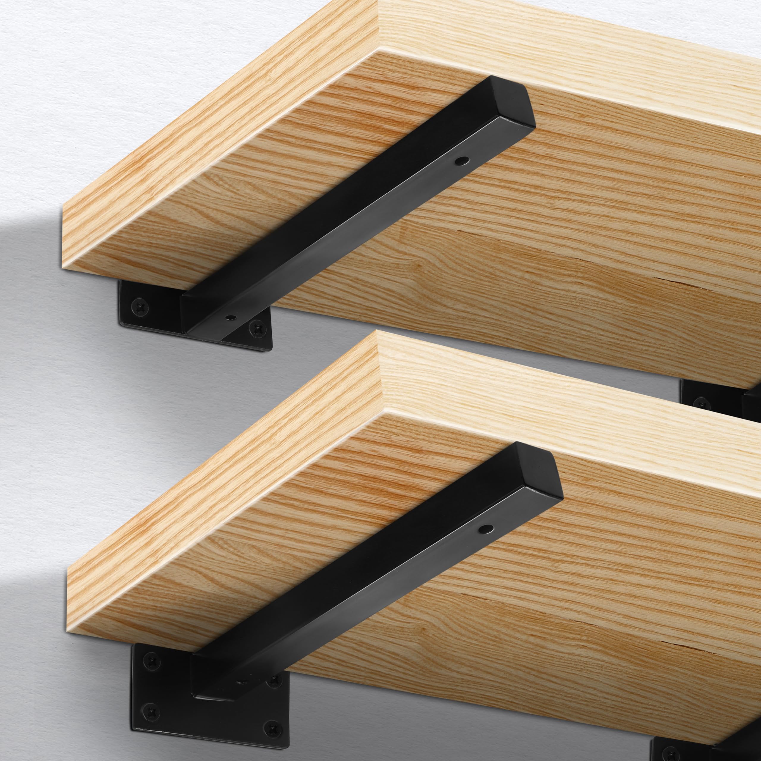 Snapklik.com : Jamiikury 10 Inch Floating Shelf Brackets Heavy Duty