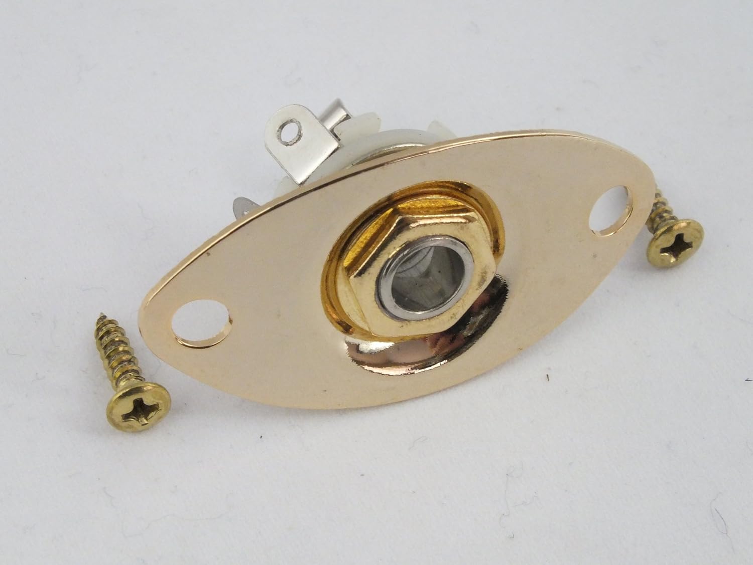 Amazon.com: OVAL Jack Plate & Socket for Electric Guitars - GOLD ...