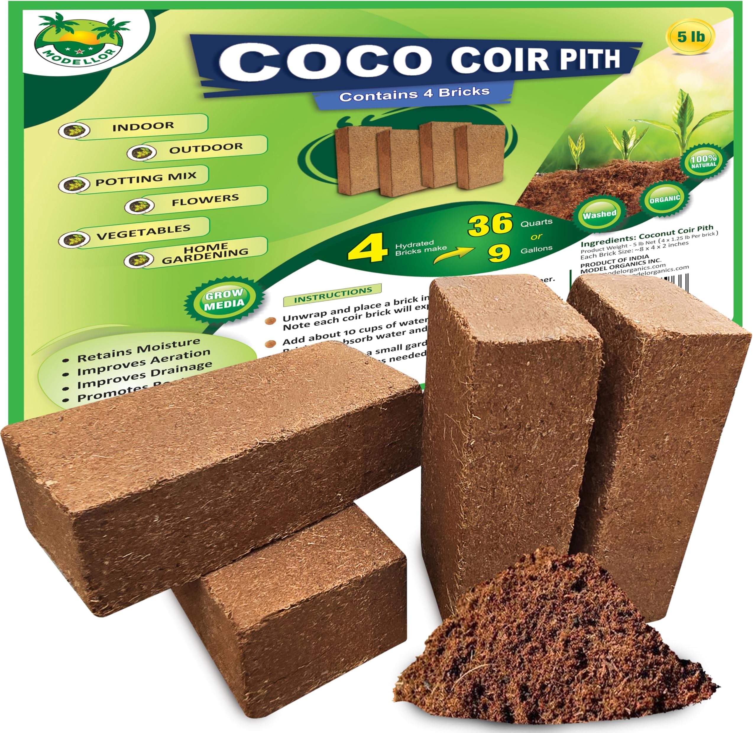 Amazon.com : Stock Your Home Coconut Coir (10 lb), Organic Coco Coir ...