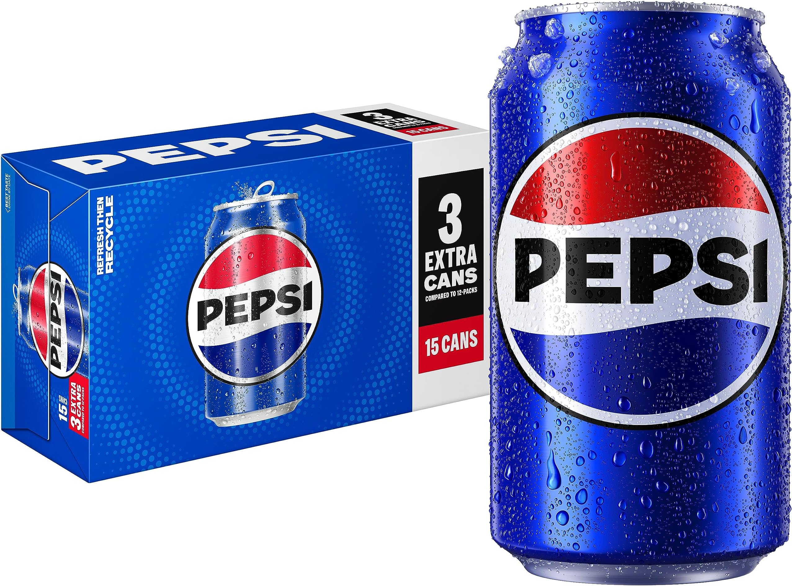 Amazon.com : Pepsi Cola Soda Pop, 12oz Cans (15 Pack) : Grocery ...