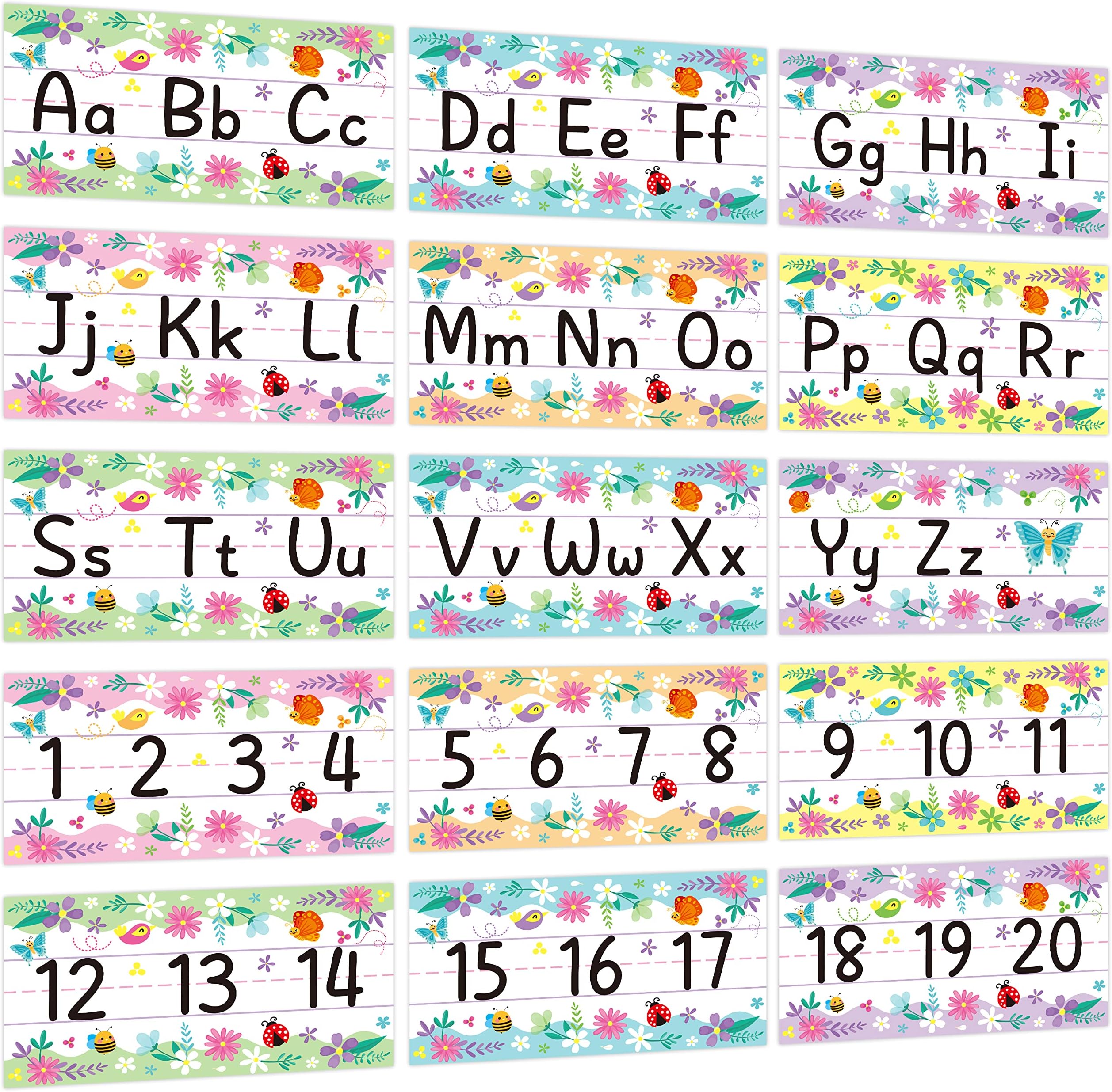 Amazon.com: 12 Pcs Alphabet Bulletin Board Set, Self Adhesive Alphabet ...