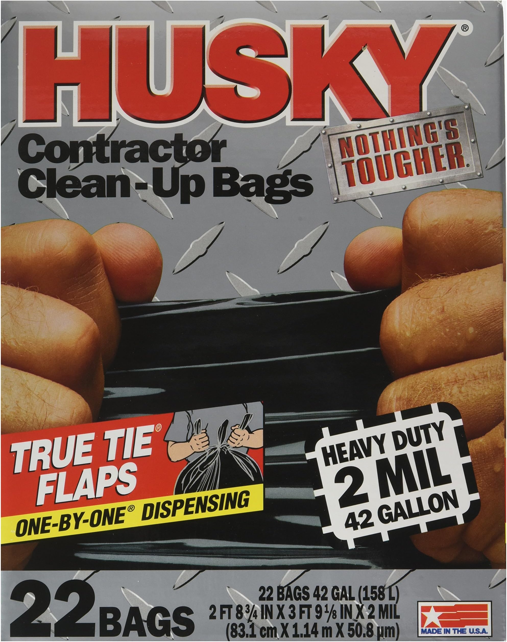 Amazon.com: Husky Heavy Duty Contractor Clean-Up Bag, Poly, 42 gal, 4 ...