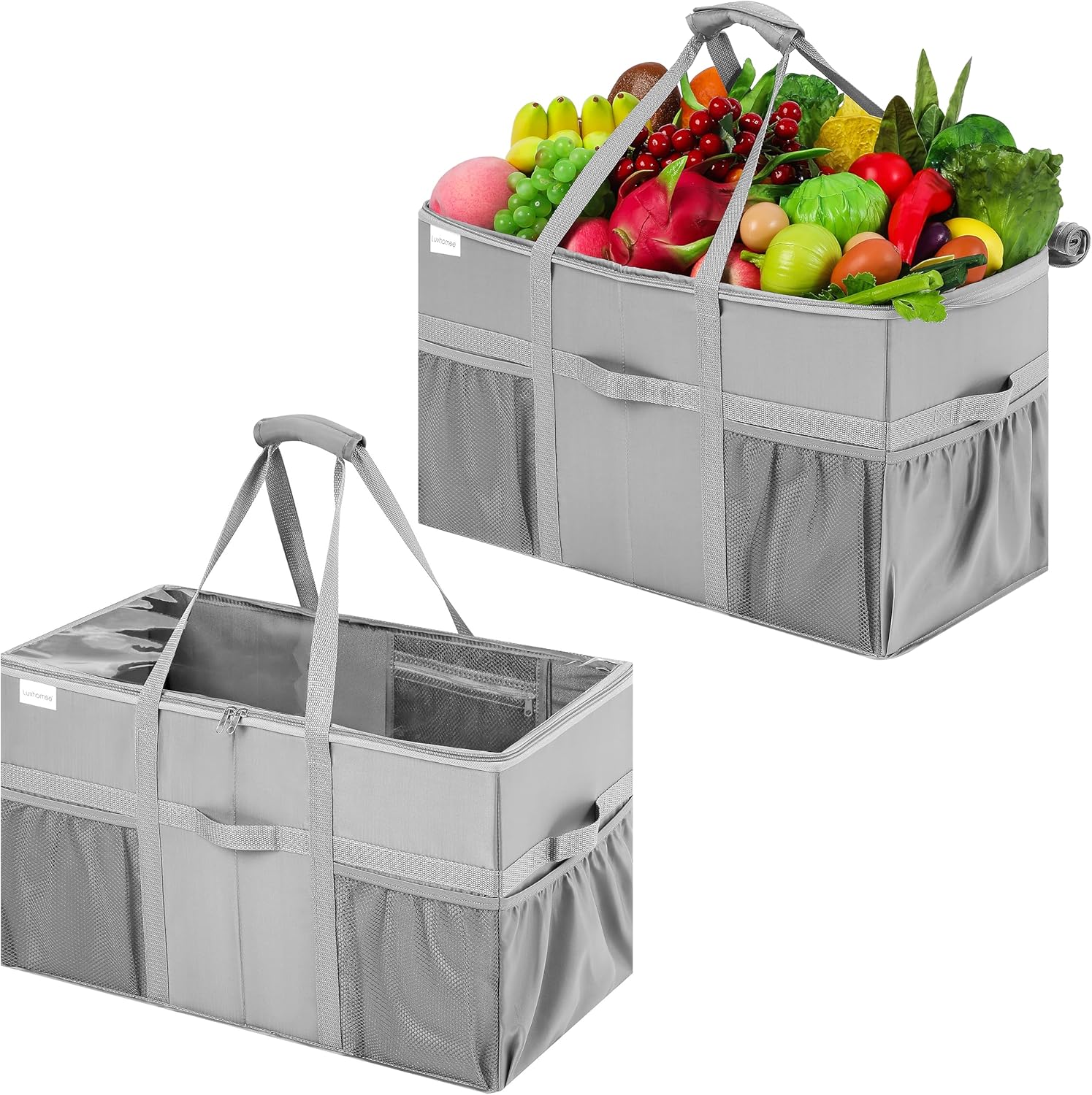 Amazon.com - Extra Large Utility Tote Bag, 2 Pack Reusable Grocery Bags ...