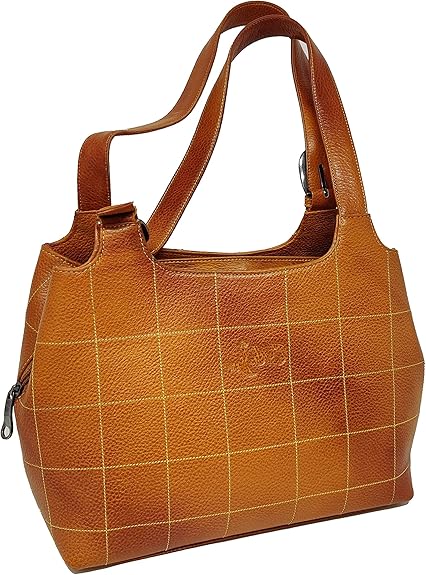 Lavish Ladies Bag (Brown) Leather shoulder bag Ladies Hand Bag Medium ...