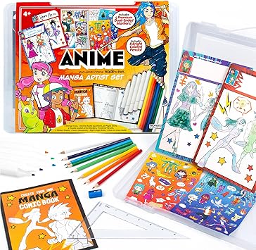 Amazon.com: Made By Me Manga Artist Set - How to Draw Anime & Create 2 ...