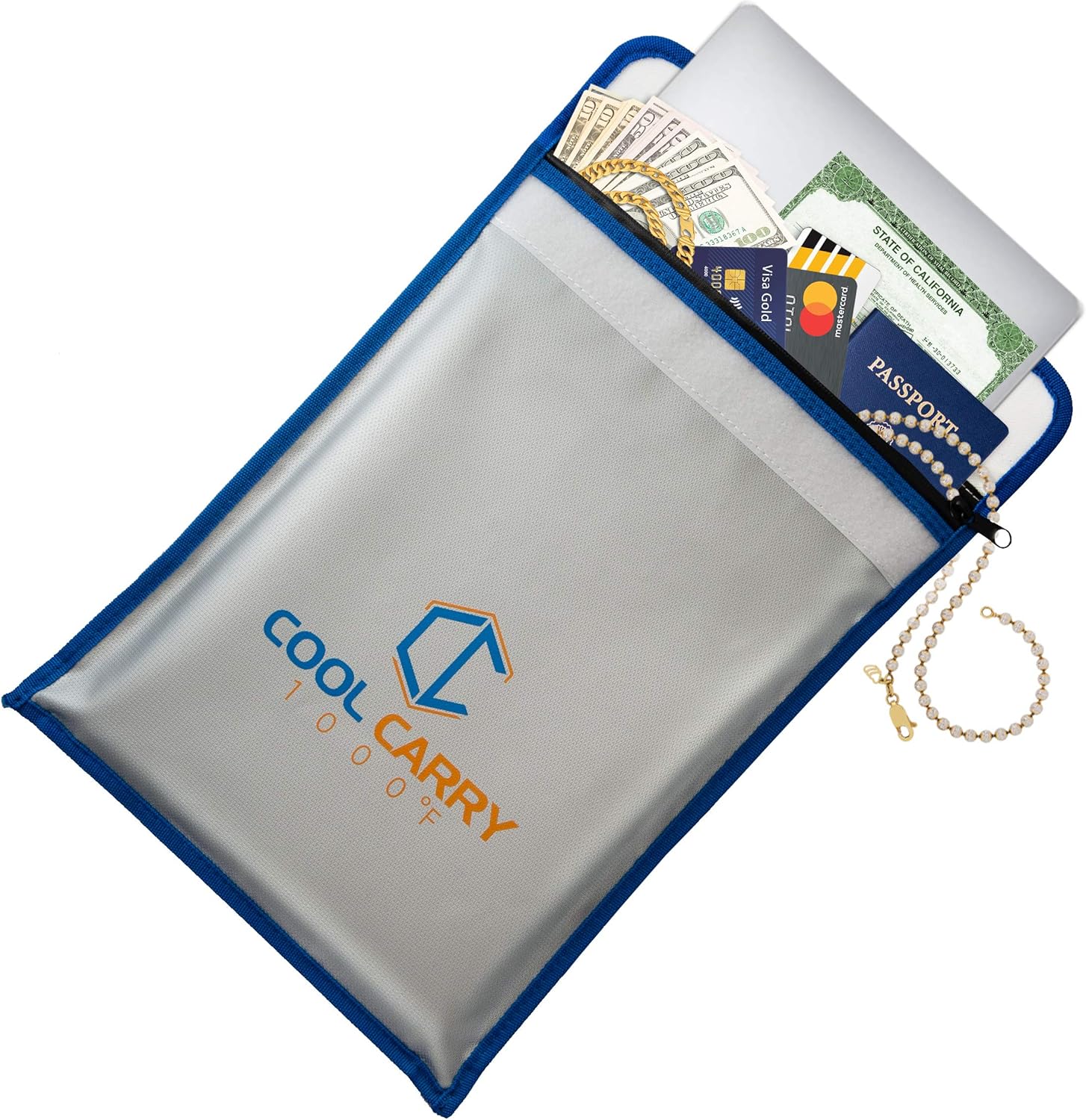 Upgraded Waterproof Document Holder 15" x 11" Fireproof Envelope Fire ...