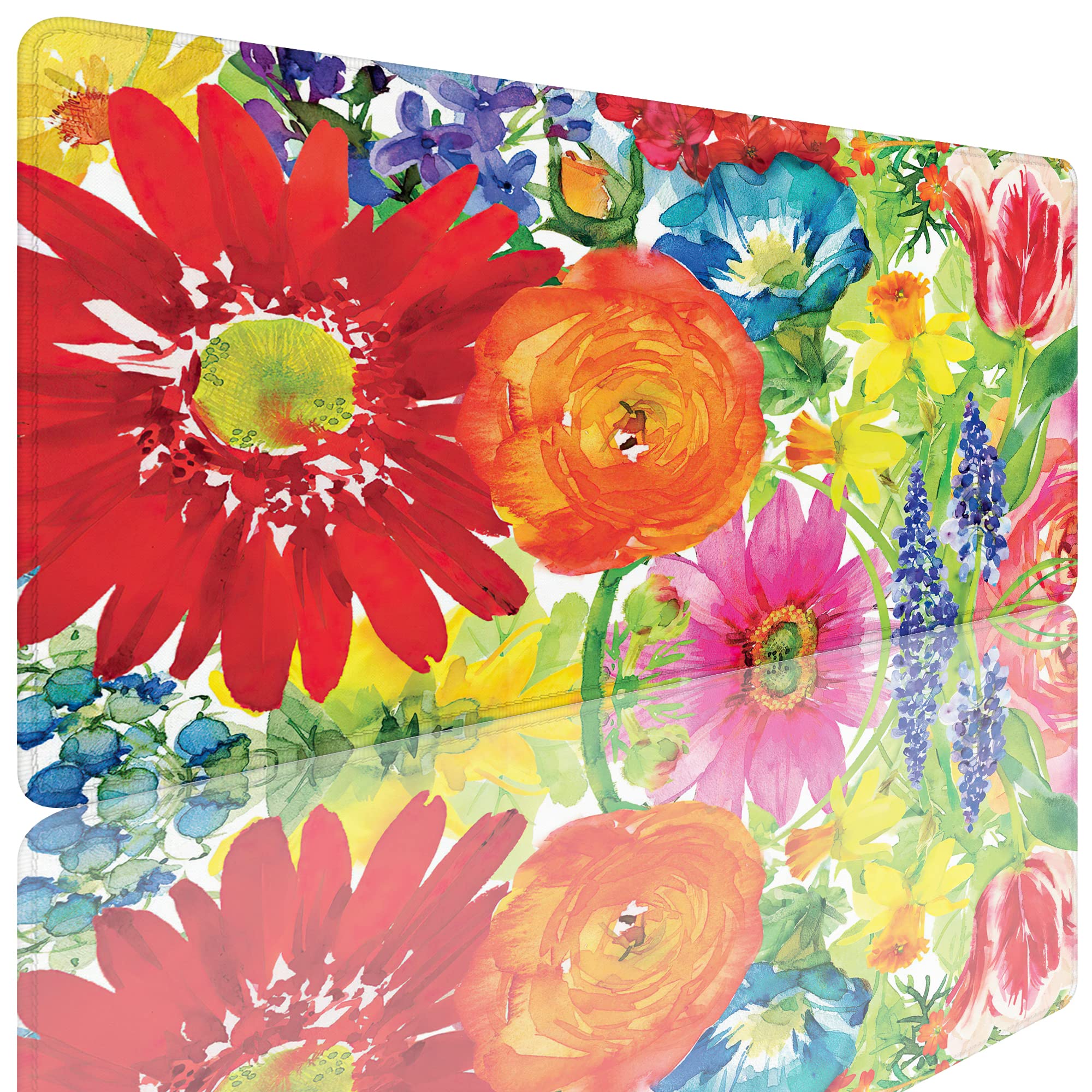 Amazon.com: ZTHLL Large Mouse Pad Flowers Desk Pad, Abstract Flowers ...