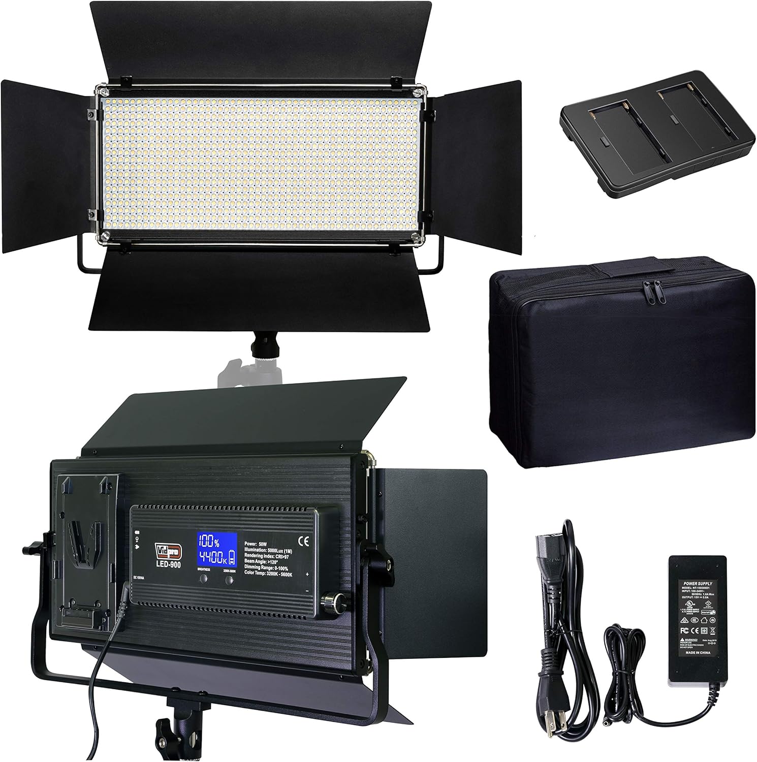Amazon.com : Vidpro LED-900 Professional Varicolor 900 LED Studio ...