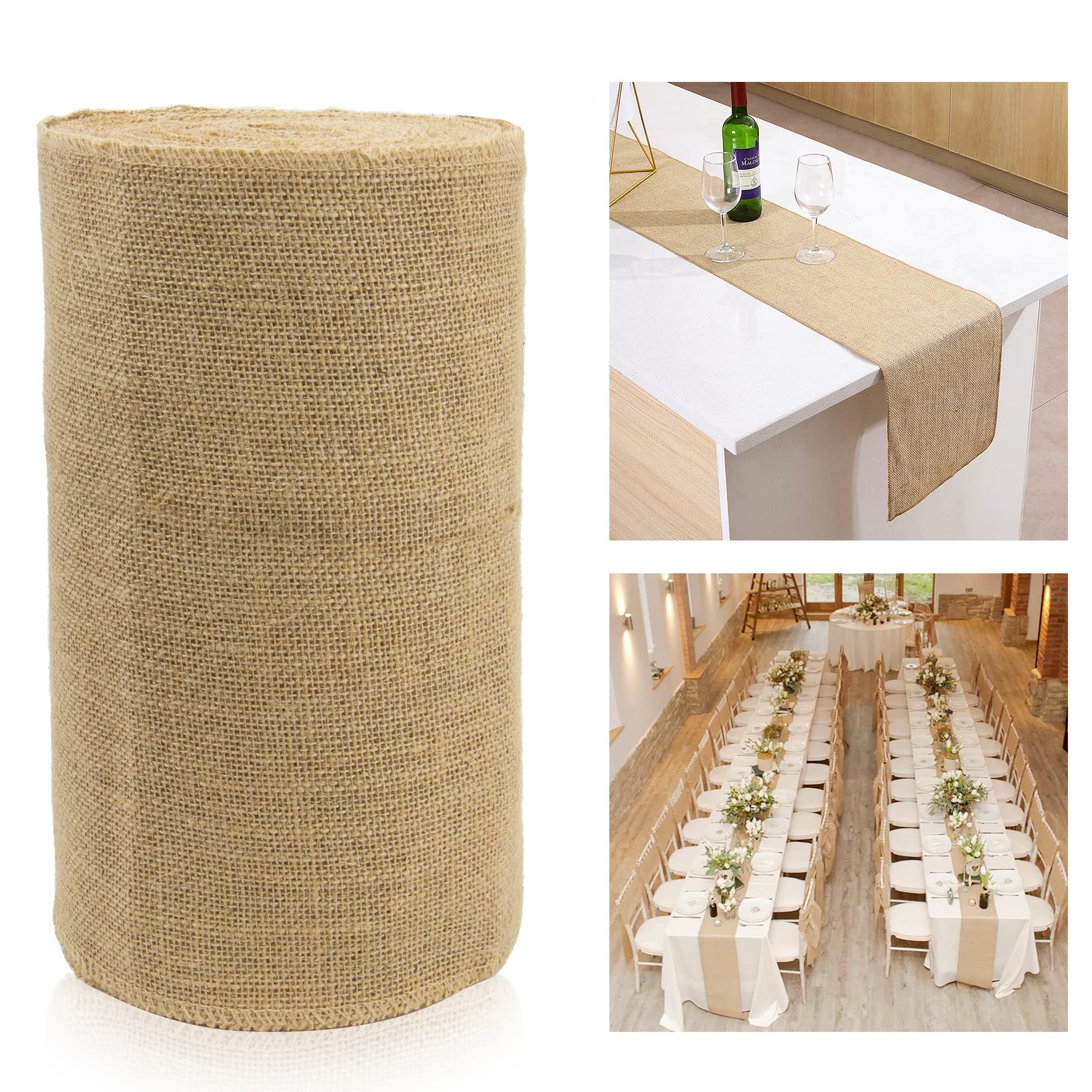 Shabby Chic Burlap Table Runner DIY EASY NO SEW FRENCH COUNTRY SHABBY